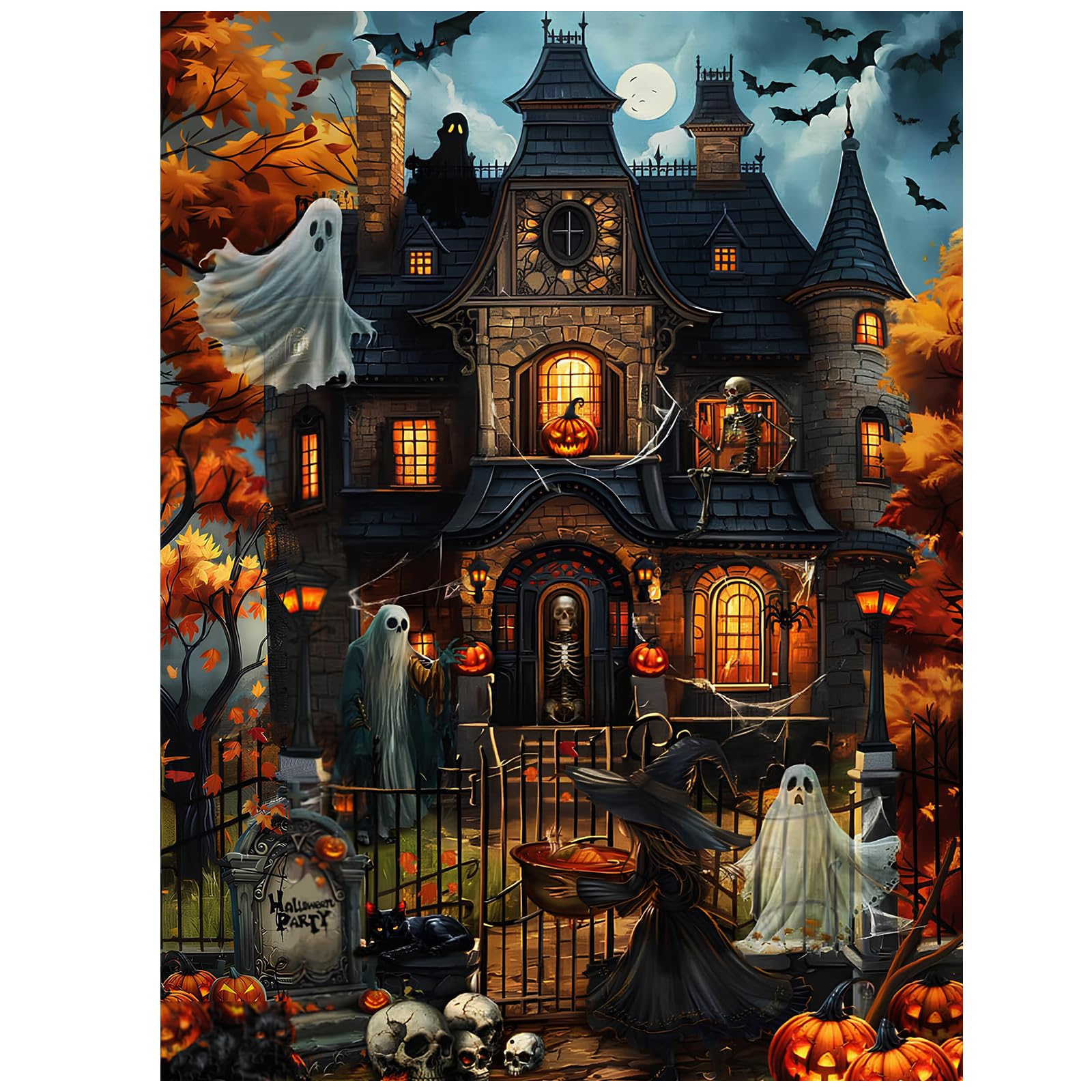 Amazon.com: hkejoi Spooky Diamond Painting Kits for Adults, Horror ...