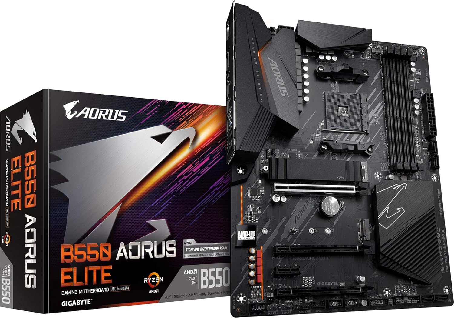 Amazon.com: GIGABYTE AMD B550 AORUS Elite Socket AM4 ATX DDR4 Motherboard
