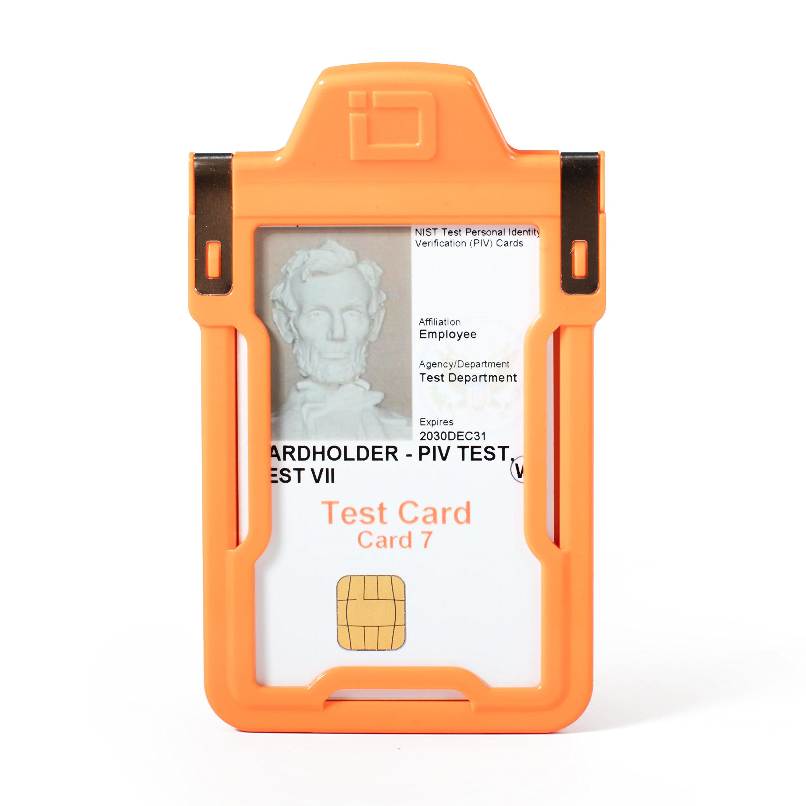 Amazon.com : Identity Stronghold Secure Badge Holder Classic, Orange ...