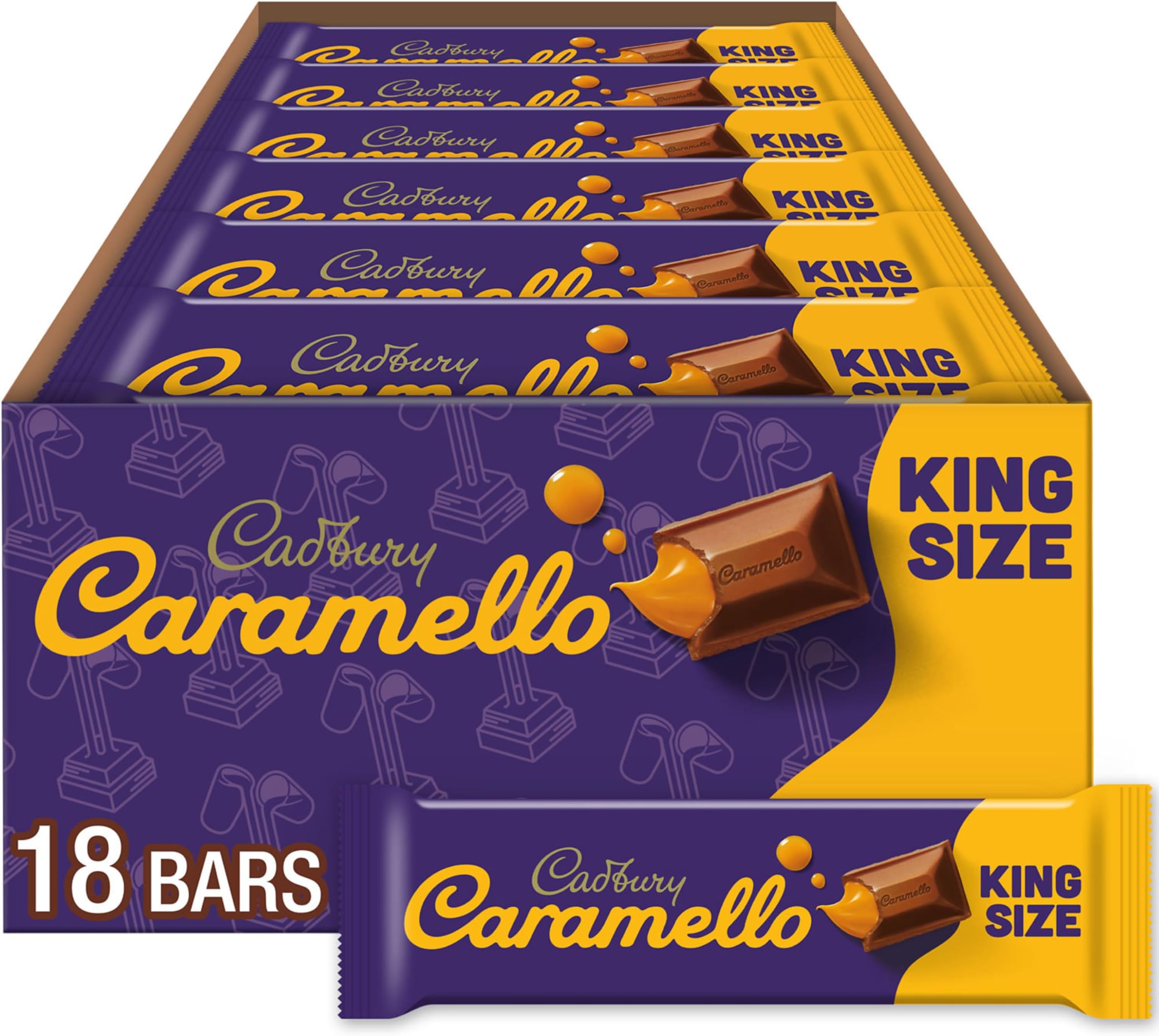 Amazon.com : CADBURY CARAMELLO Milk Chocolate Caramel King Size, Candy ...