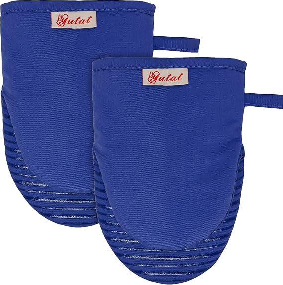 Amazon.com: Mini Oven Mitts, Cook Mittens Yutat Silicone Oven Mitts ...
