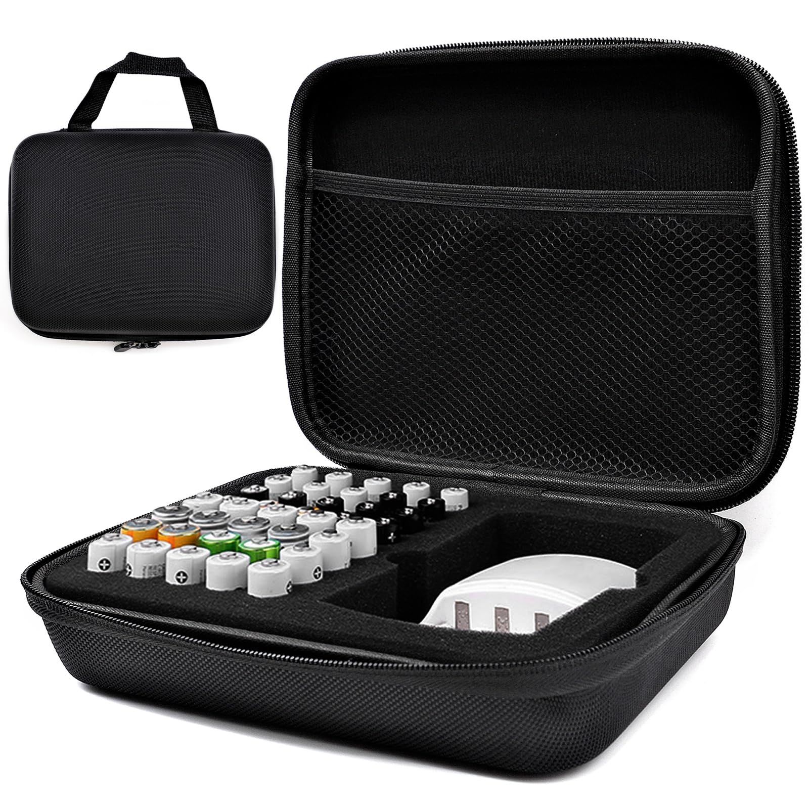 BLLREMIPSUR Battery Organizer Storage Container, Portable Battery ...