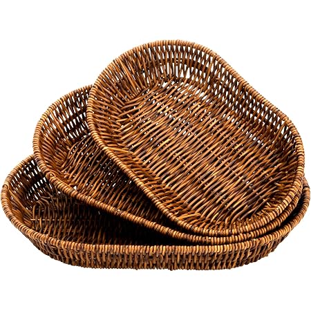 Amazon.com: Wicker Bread Basket, Tabletop Woven storage basket, Food ...