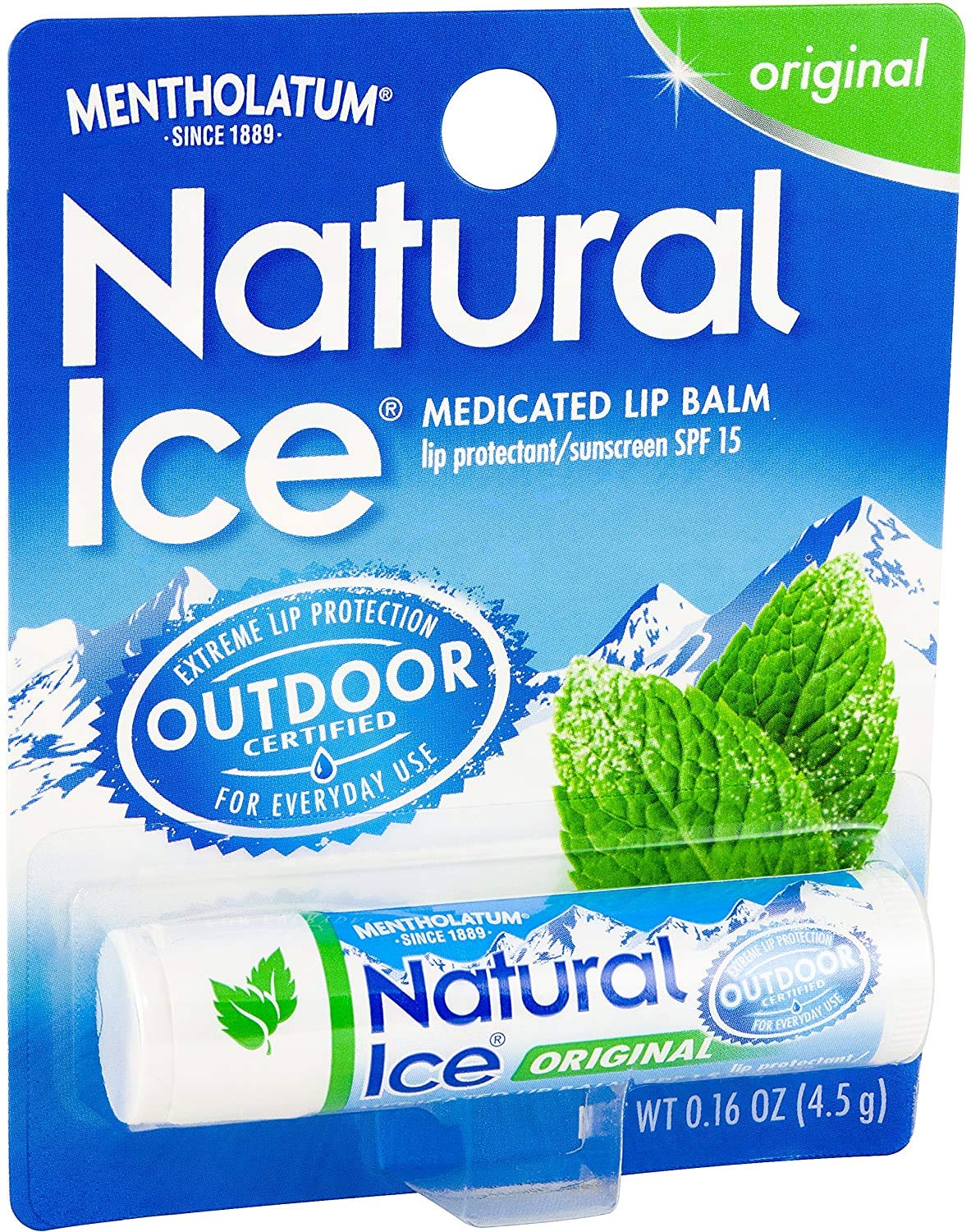Amazon.com : Mentholatum Natural Ice Medicated Lip Protectant SPF 15 ...