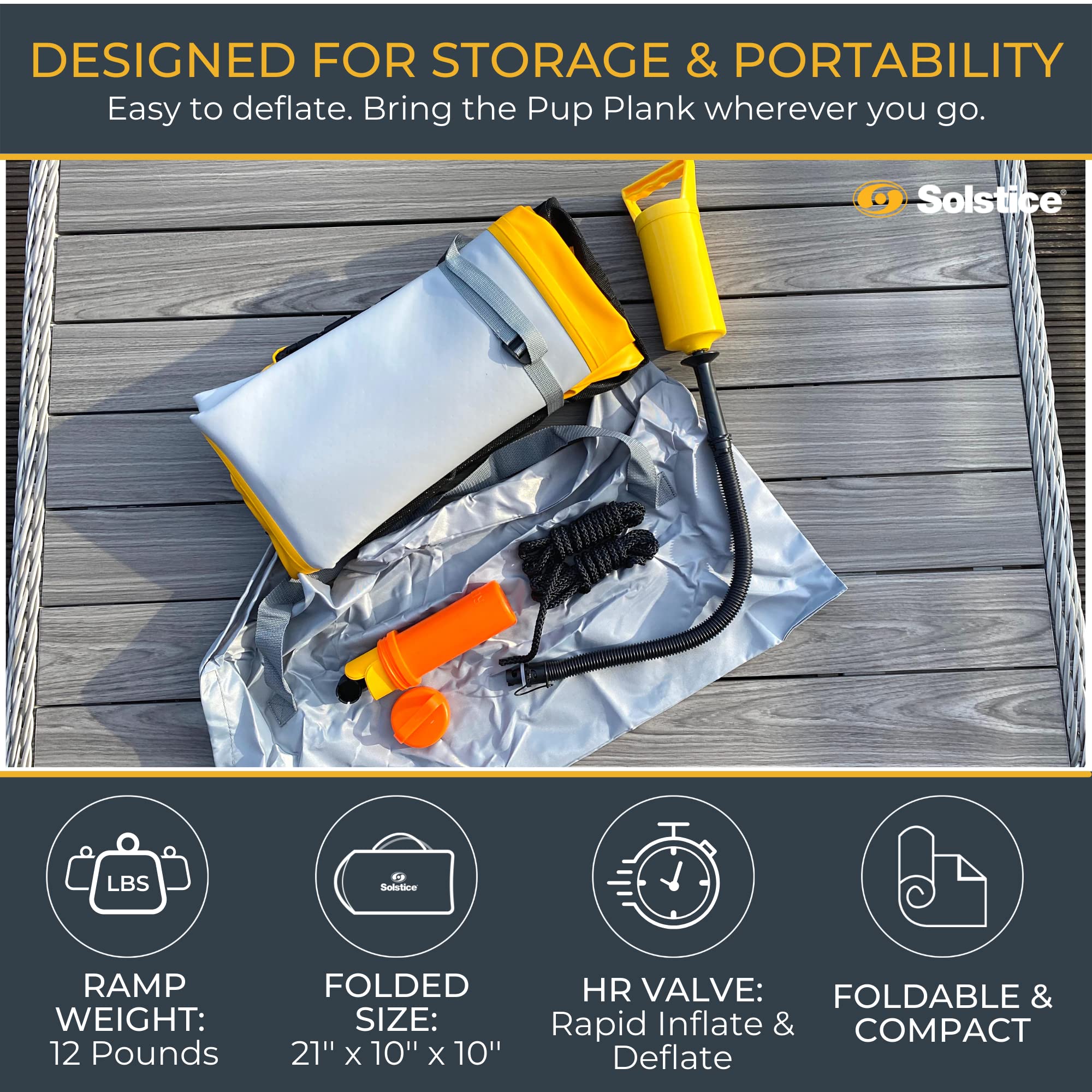 Snapklik.com : SOLSTICE Original Inflatable Pup Plank Dog Float ...