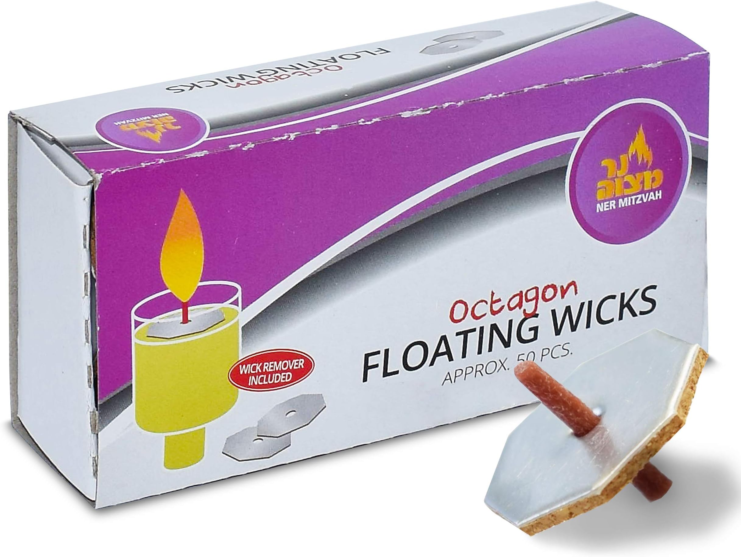 Amazon.com: Octagon Shaped Floating Replacement Candle Wicks - Floating ...