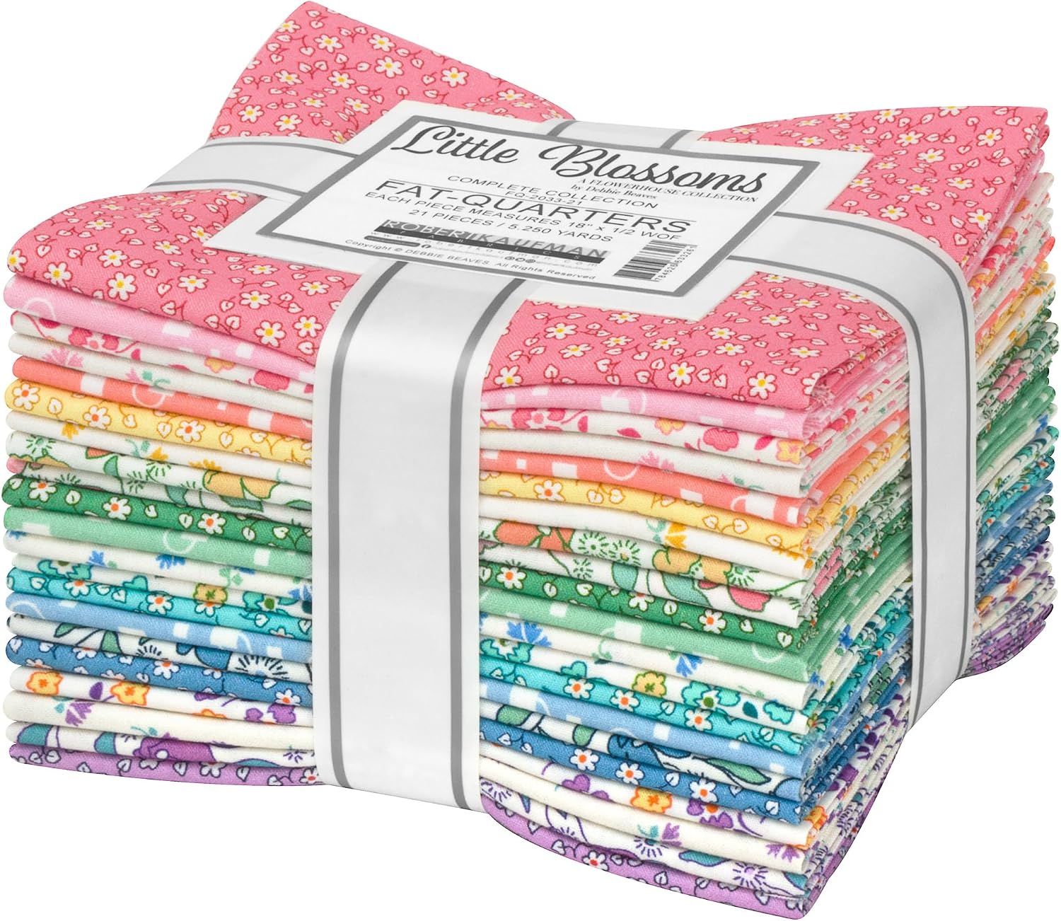 Amazon.com: Debbie Beaves Flowerhouse Little Blossoms 21 Fat Quarters ...
