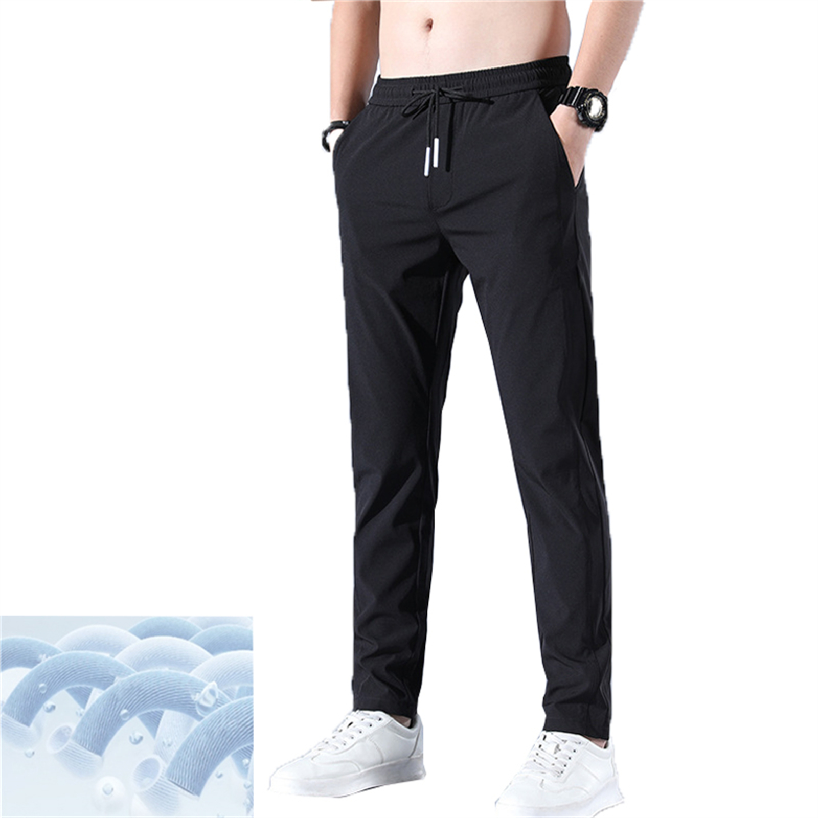 Watch Meshirons - Ice Silk Mesh Panel Casual Pants on Amazon Live