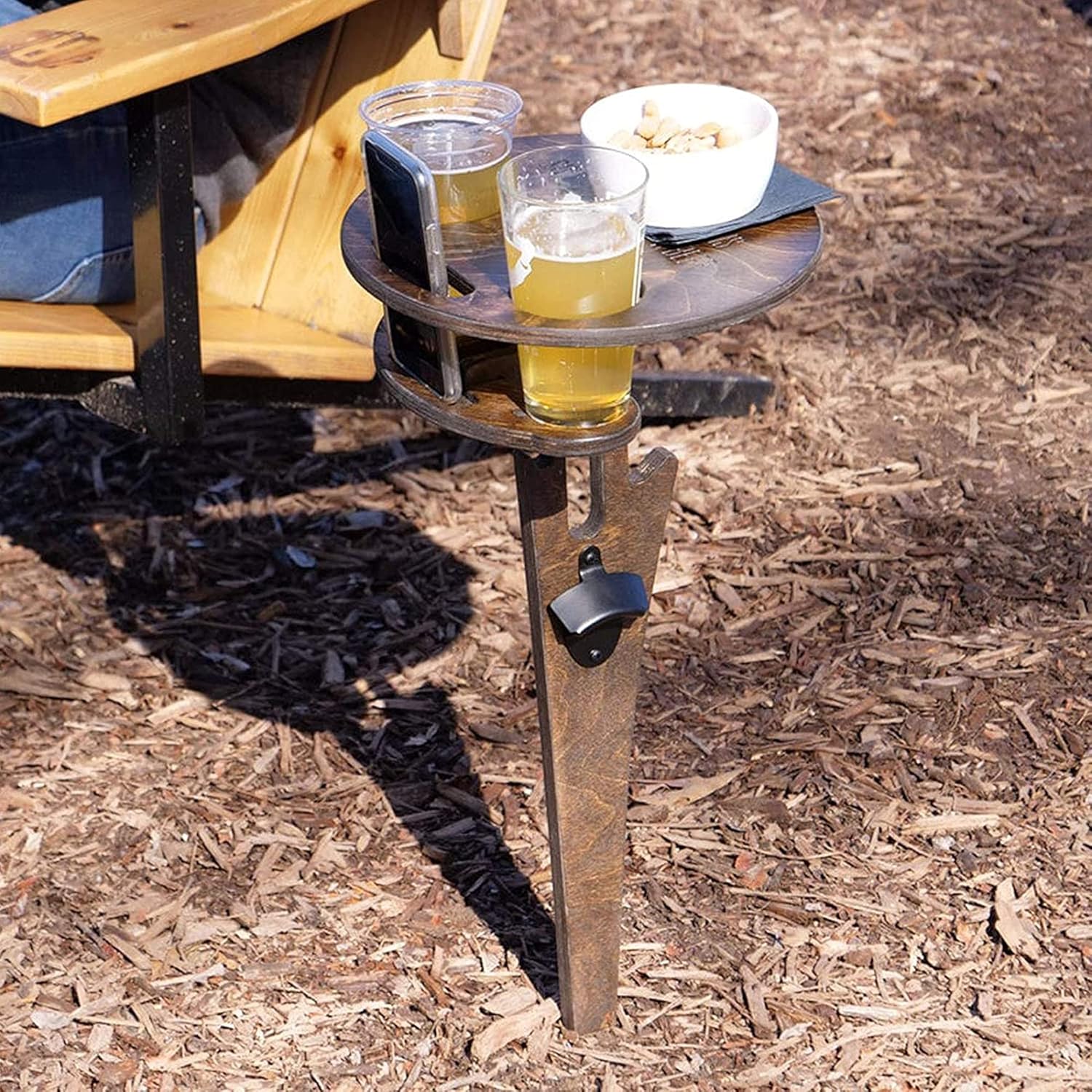 Amazon.com: FMXYMC Outdoor Wine Table, Folding Wine Table Stake ...