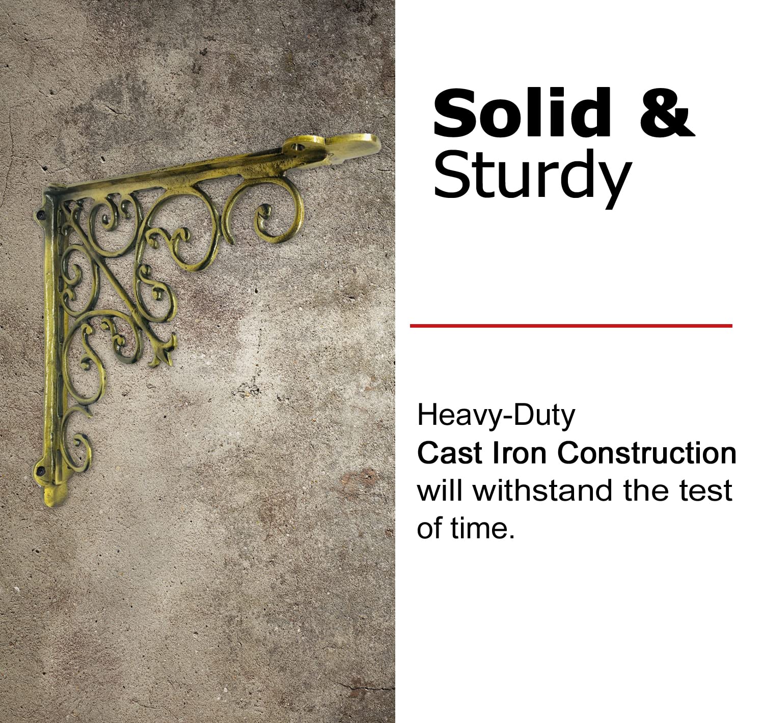 Snapklik.com : NACH Decorative Shelf Brackets, 1 Pack Of 15 X 2 X 15 ...