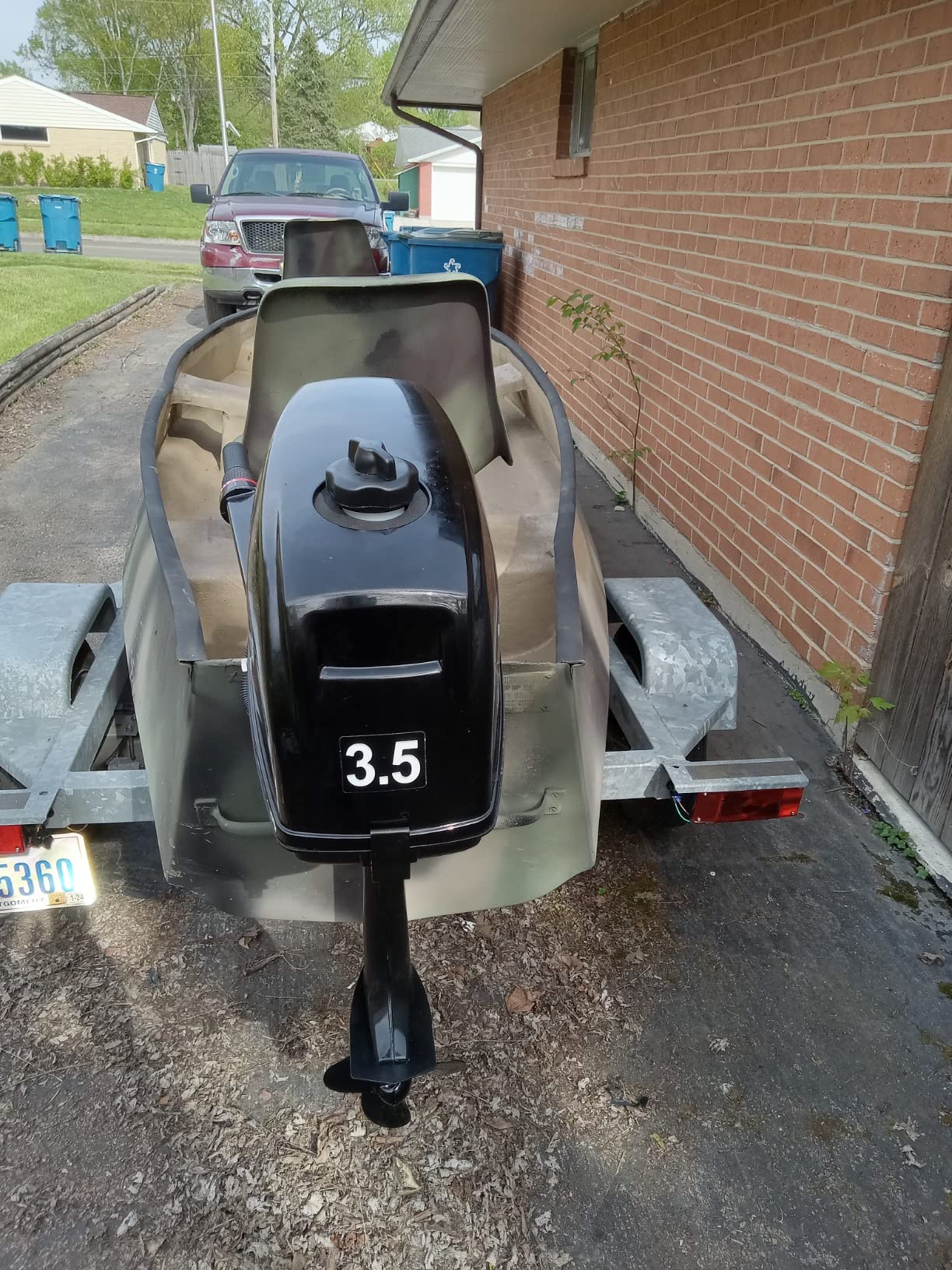$50/mo - Finance Outboard Motor Boat Engine,2 Stroke 3.5HP Heavy Duty ...