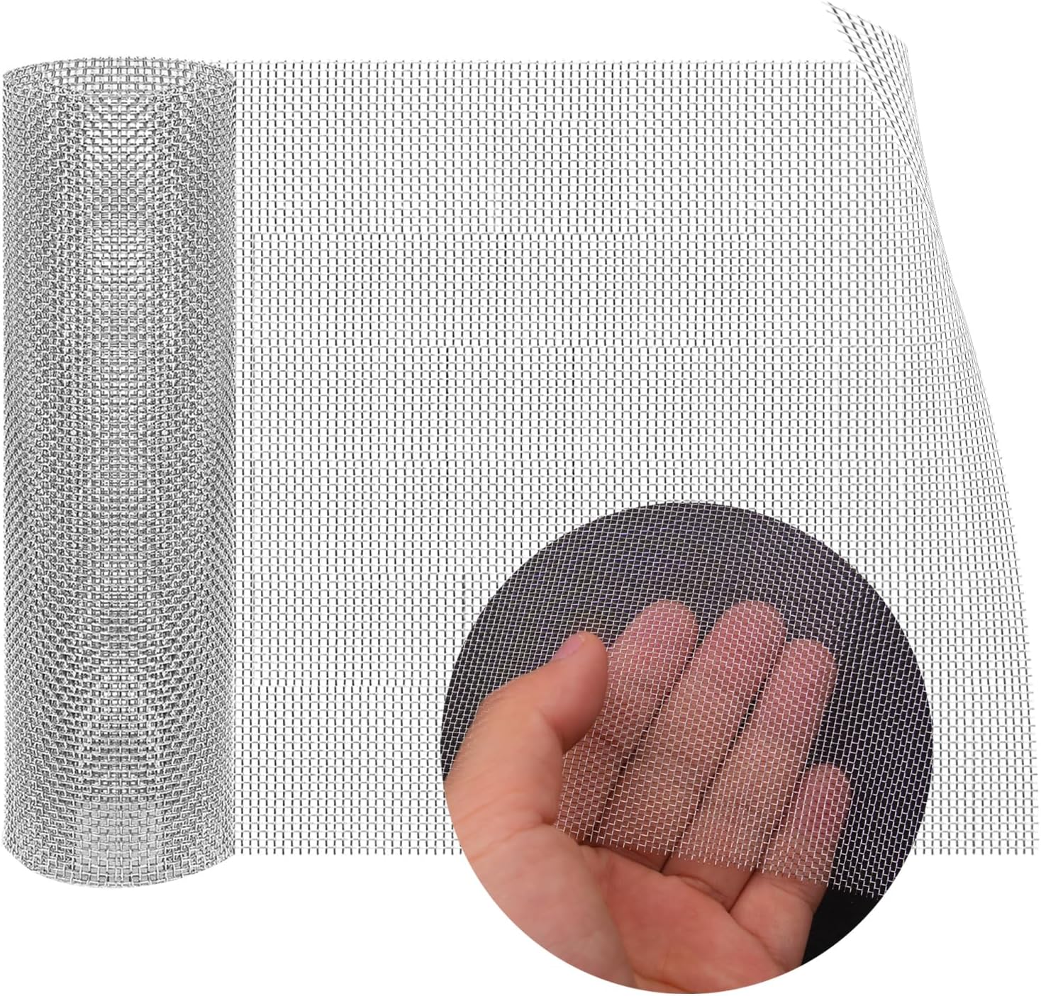 Rete metallica a maglia fine, 30 x 250 cm, larghezza maglie 1 mm, in ...