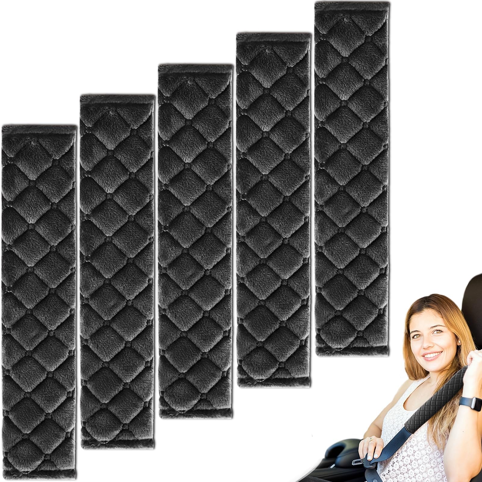 Amazon.com: WSSROGY 5 Pack Safe Belt Pads for Car Seatbelt Protector ...