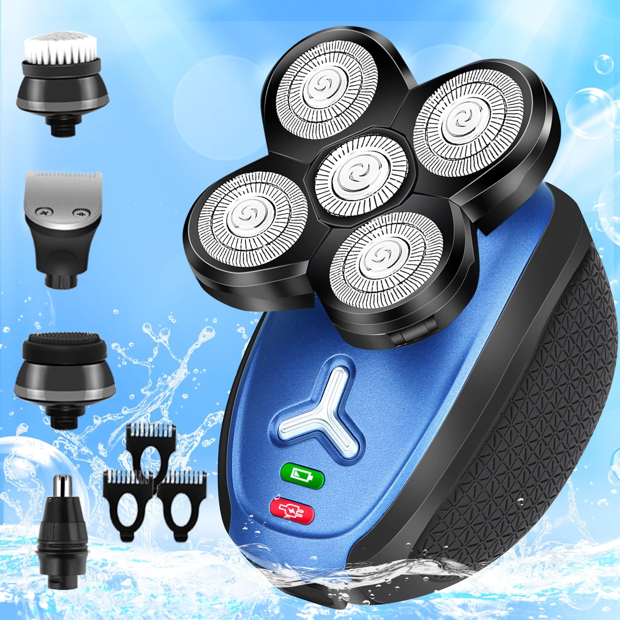 Amazon.com: Head Shaver for Bald Men,6 in 1 Electric Shavers for Bald ...