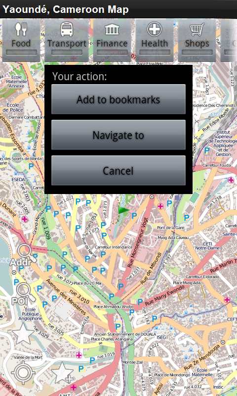 Yaoundé, Cameroun Offline Map: PLACE STARS:Amazon.fr:Appstore for Android