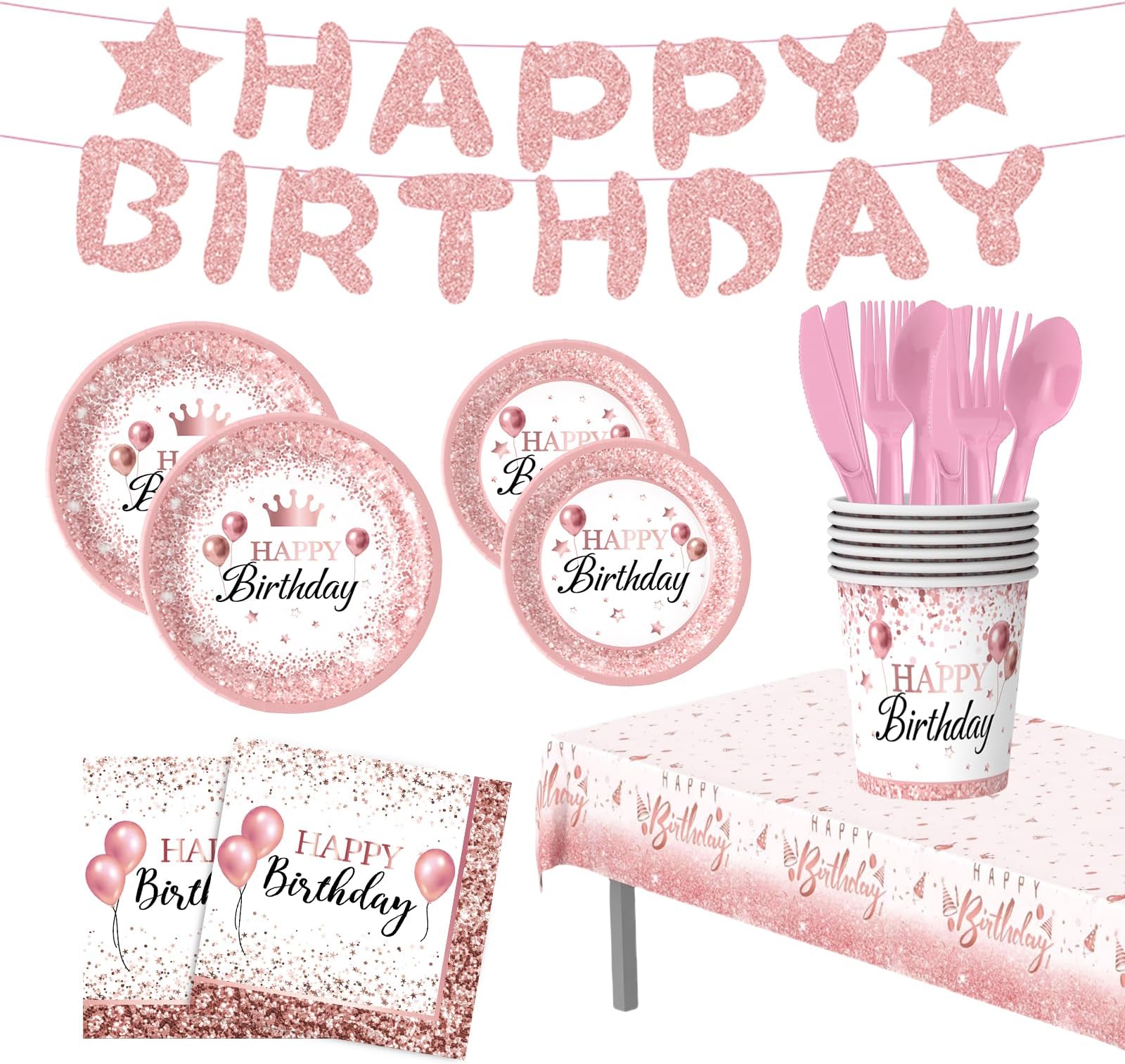 Amazon.com: Hqyybf Iridescent Diamond Birthday Party Supplies, 20 ...