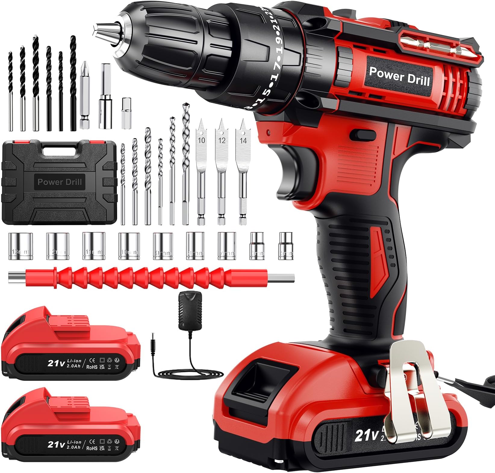 Perceuse Visseuse Sans Fil 21V, Visseuse Devisseuse Sans Fil avec 2 ...