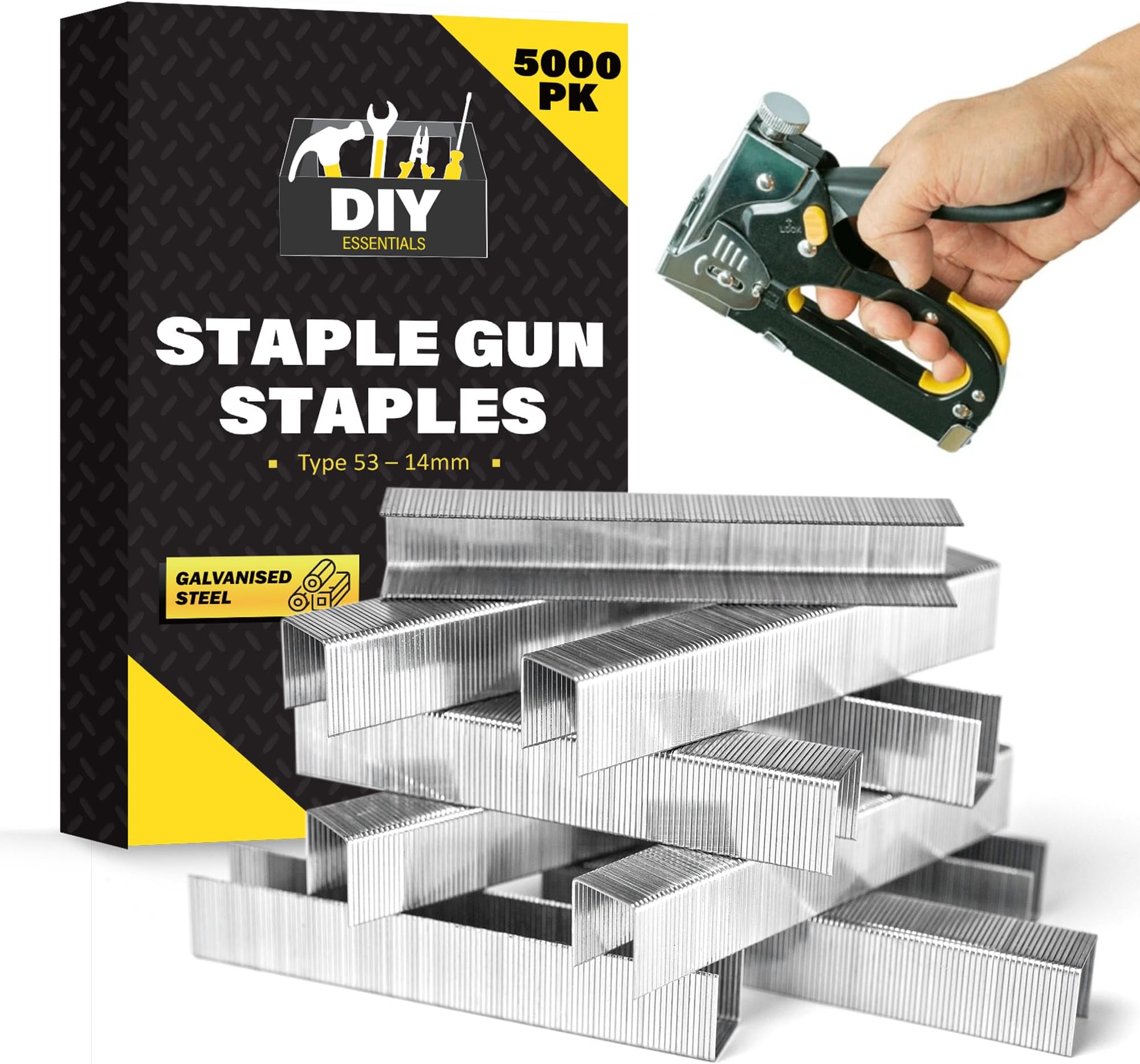 AECCN Heavy Duty Staples Combo Kit - 3000Pcs Staples for Staple Gun ...