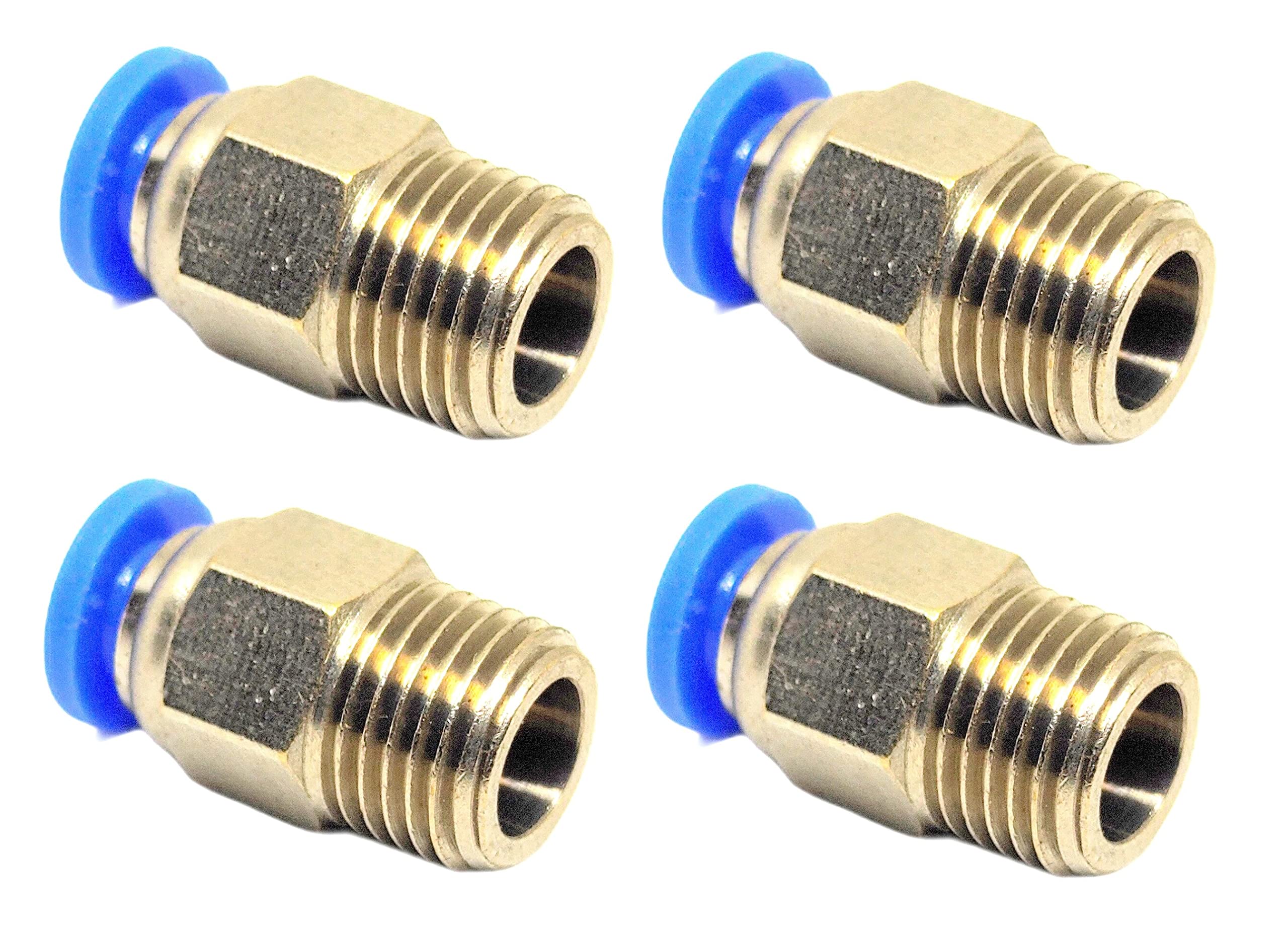 INVENTO 4Pcs PC4-M10 10mm Threaded Pneumatic Push Fitting Connector for ...