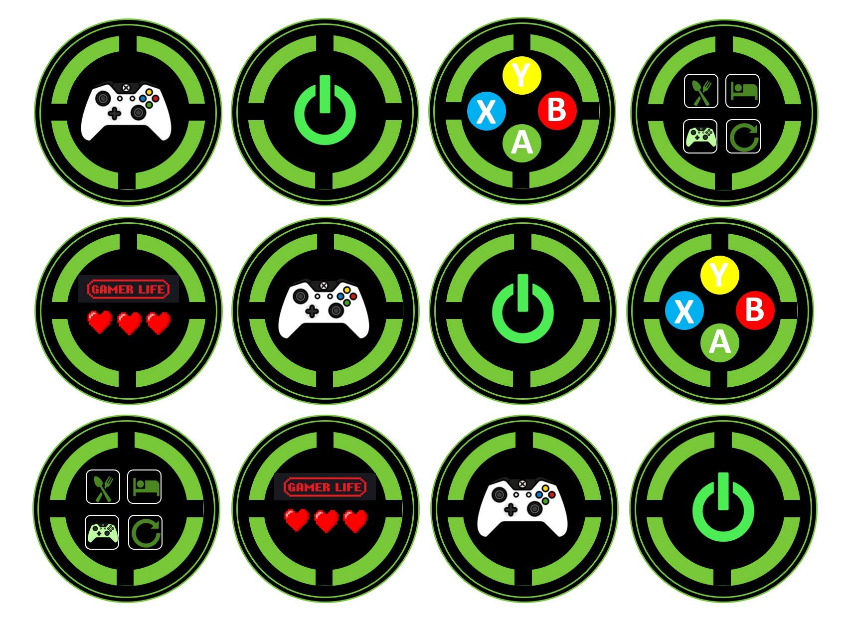 Xbox Cupcake Toppers