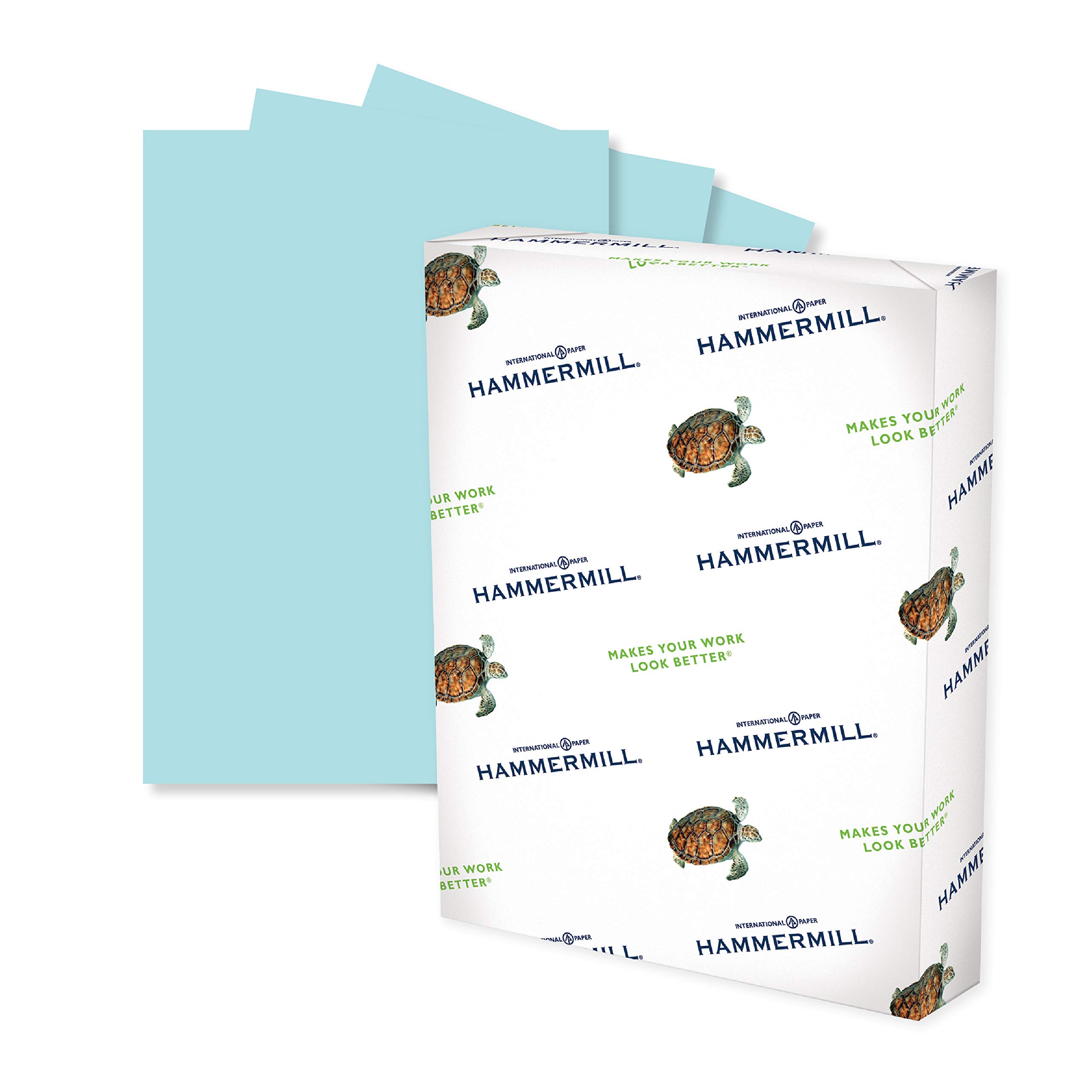 6 reams Hammermill Colored Paper, 24 lb Blue Printer Paper, 8.5 x 11-1 ...