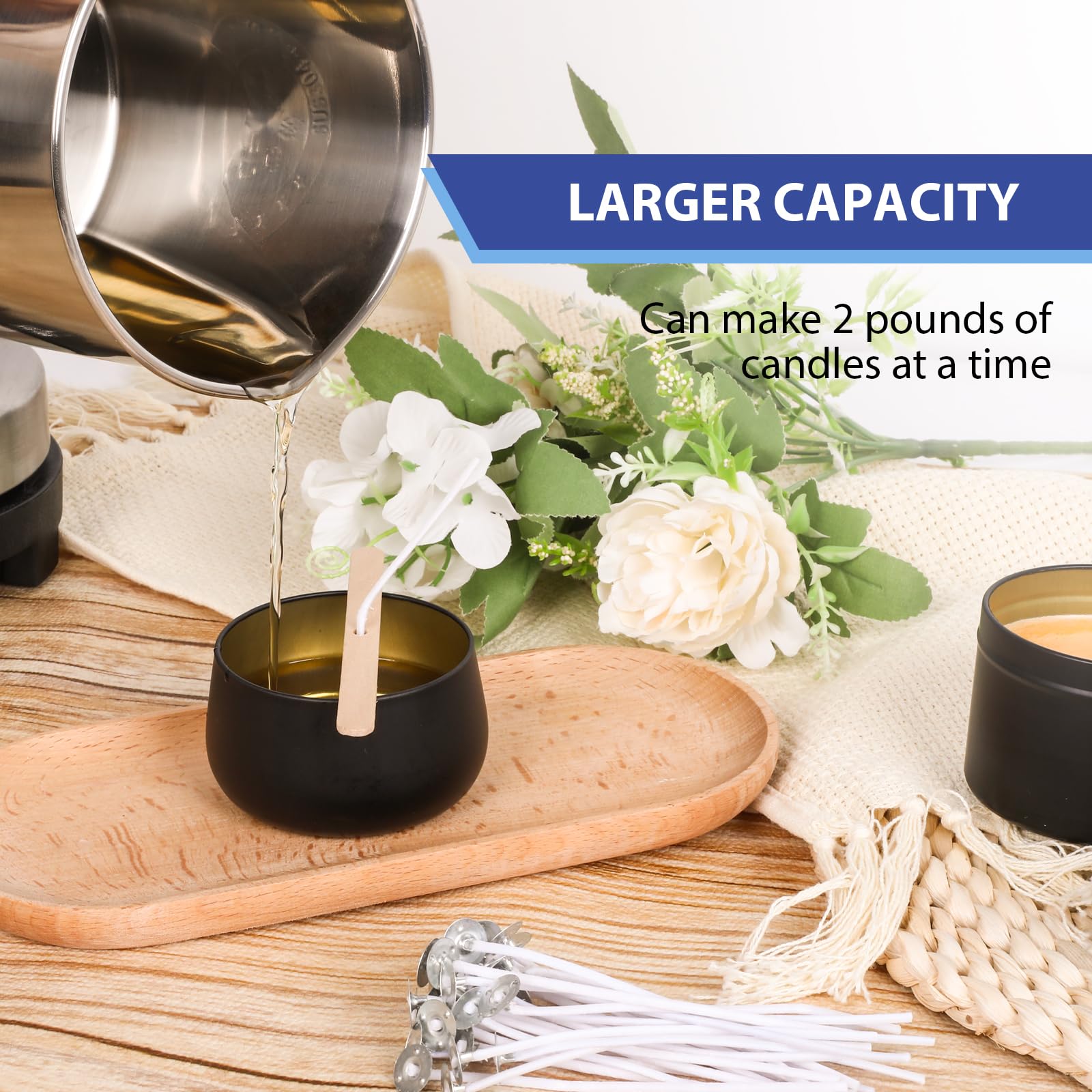 Snapklik.com : Candle Making Pouring PotSAEUYVB 60oz Stainless Steel ...