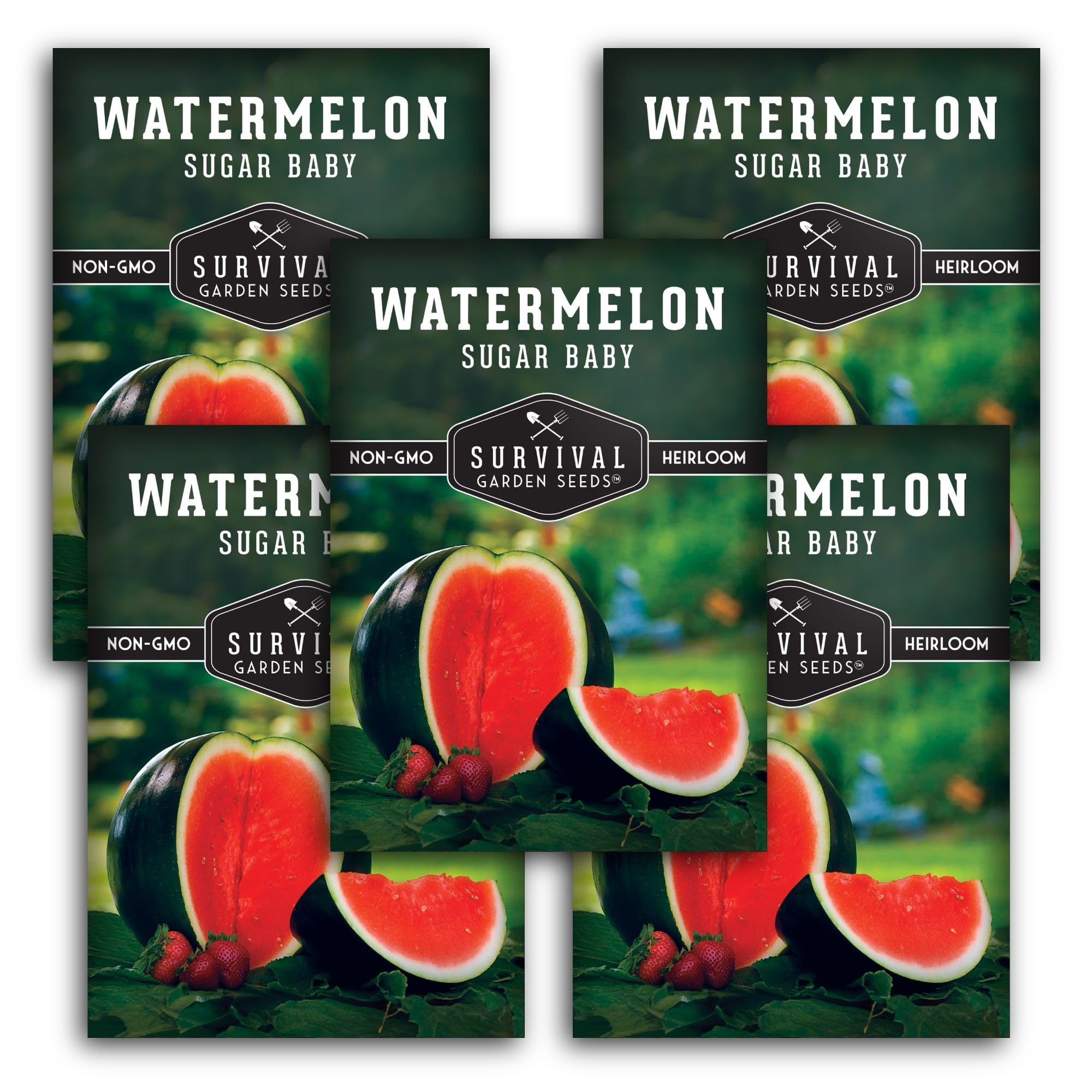 Amazon.com : Survival Garden Seeds - Sugar Baby Watermelon Seed for ...