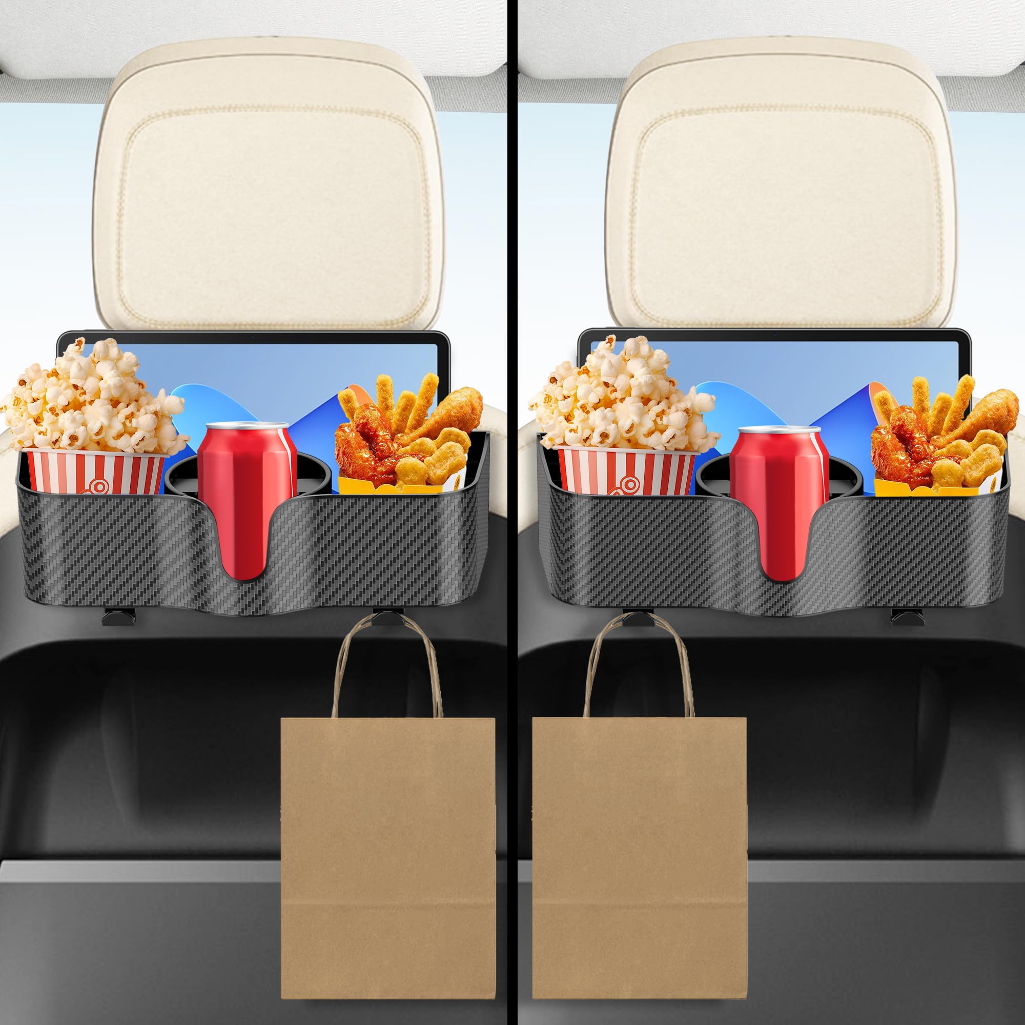 Amazon.com: Car Headrest Backseat Organizer with Cup Holder,3 in 1 ...