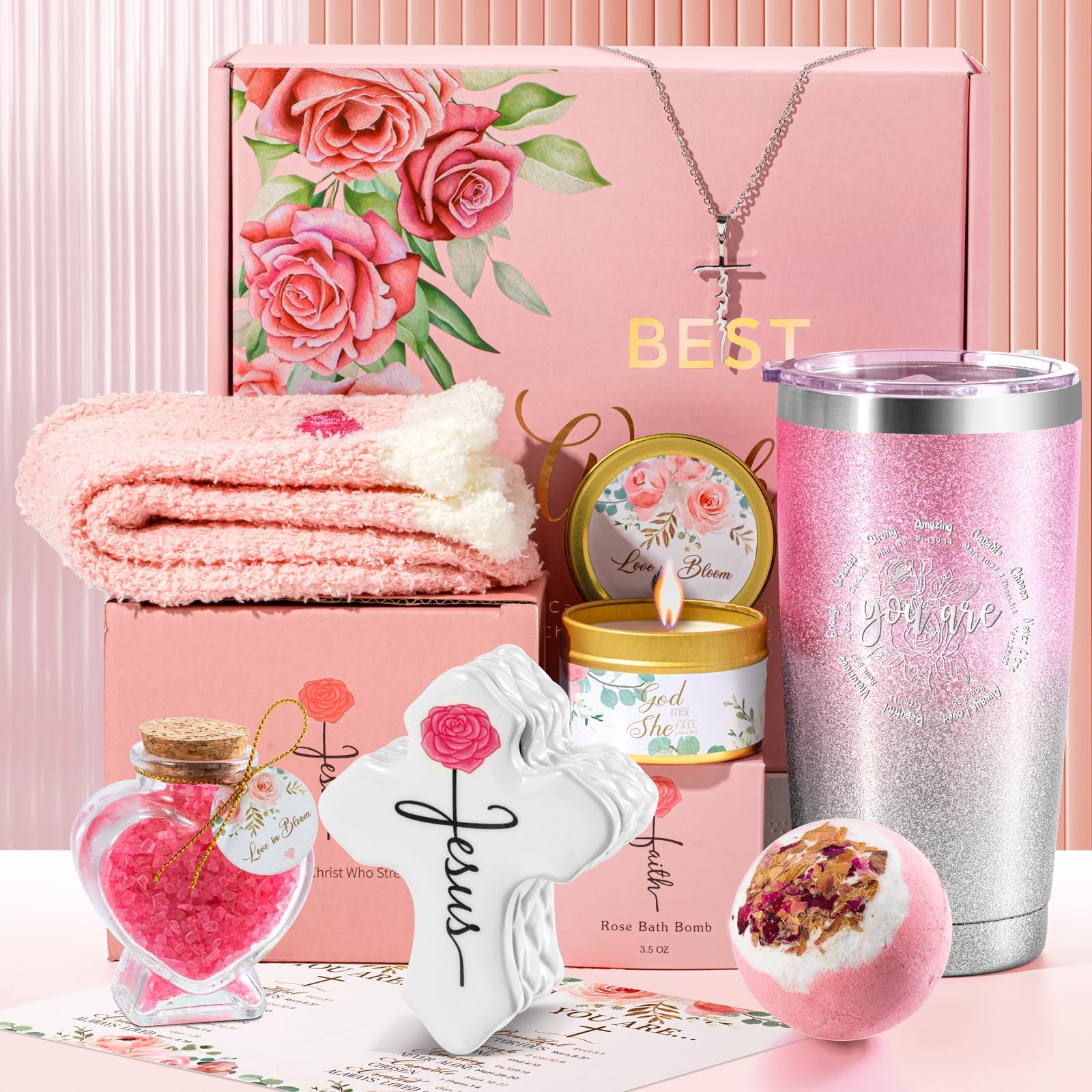 Amazon.com: Uiifan Religious Gifts for Women Set of 8 Faith Christian ...