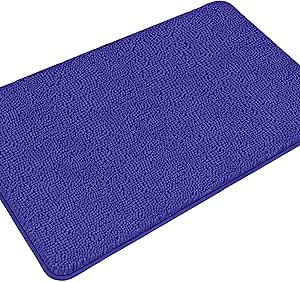 Amazon.com: PureSwan Royal Blue Bathroom Rugs – Absorbent and Washable ...