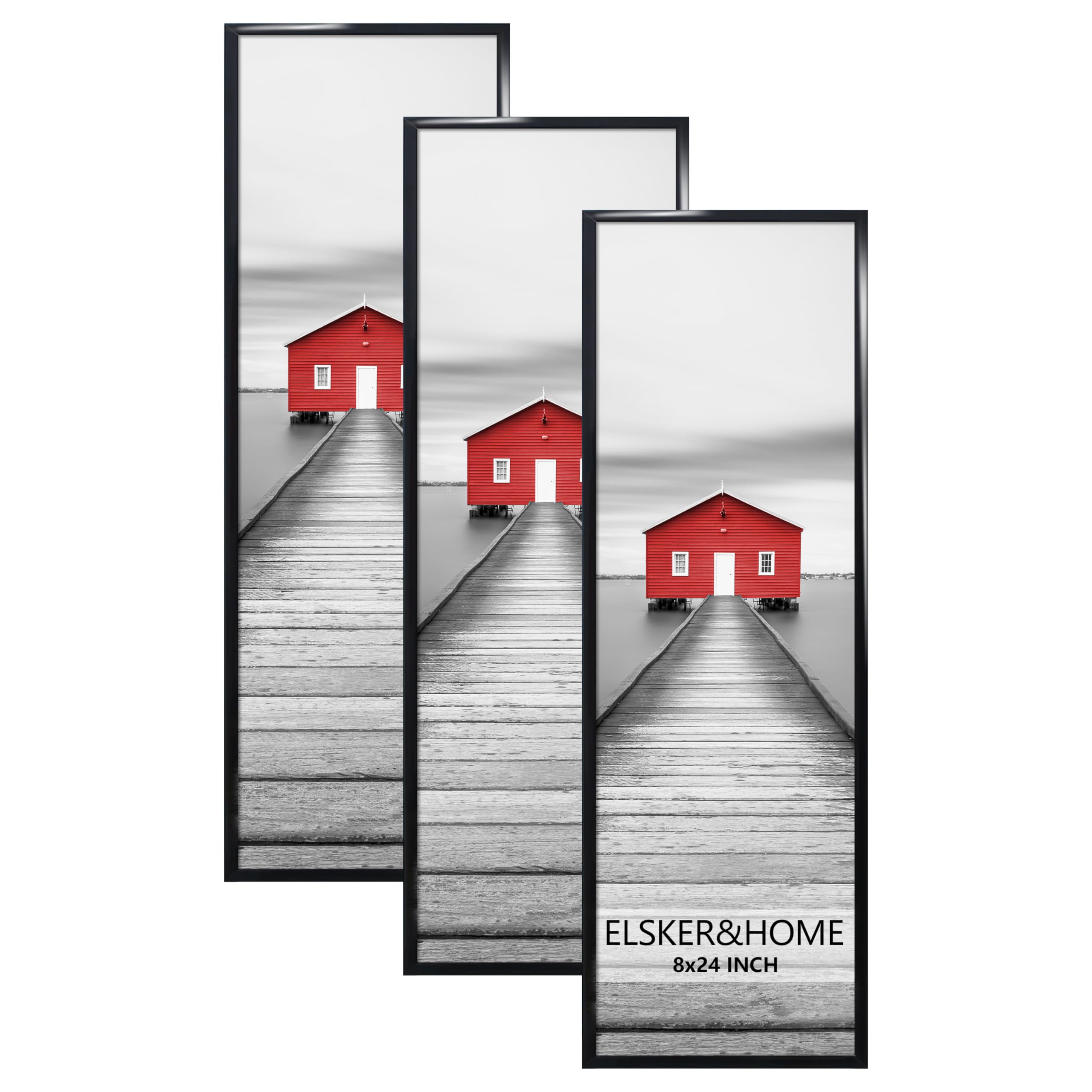 Amazon.com - ELSKER&HOME 8x24 Poster Frame 3 Pack, Black Picture Frame ...