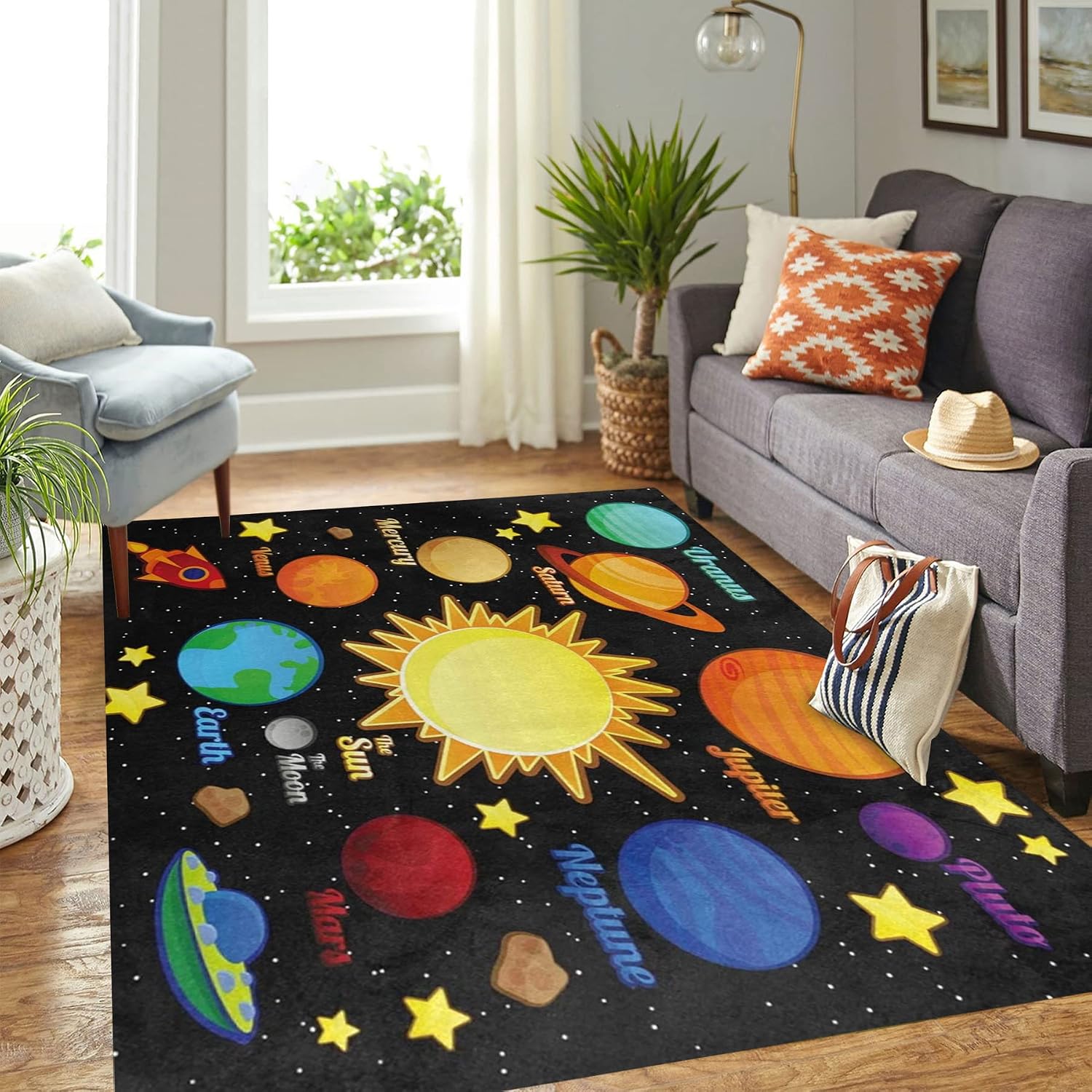 Amazon.com: Solar System Outer Space Area Rug Rugs Mat for Living Room ...