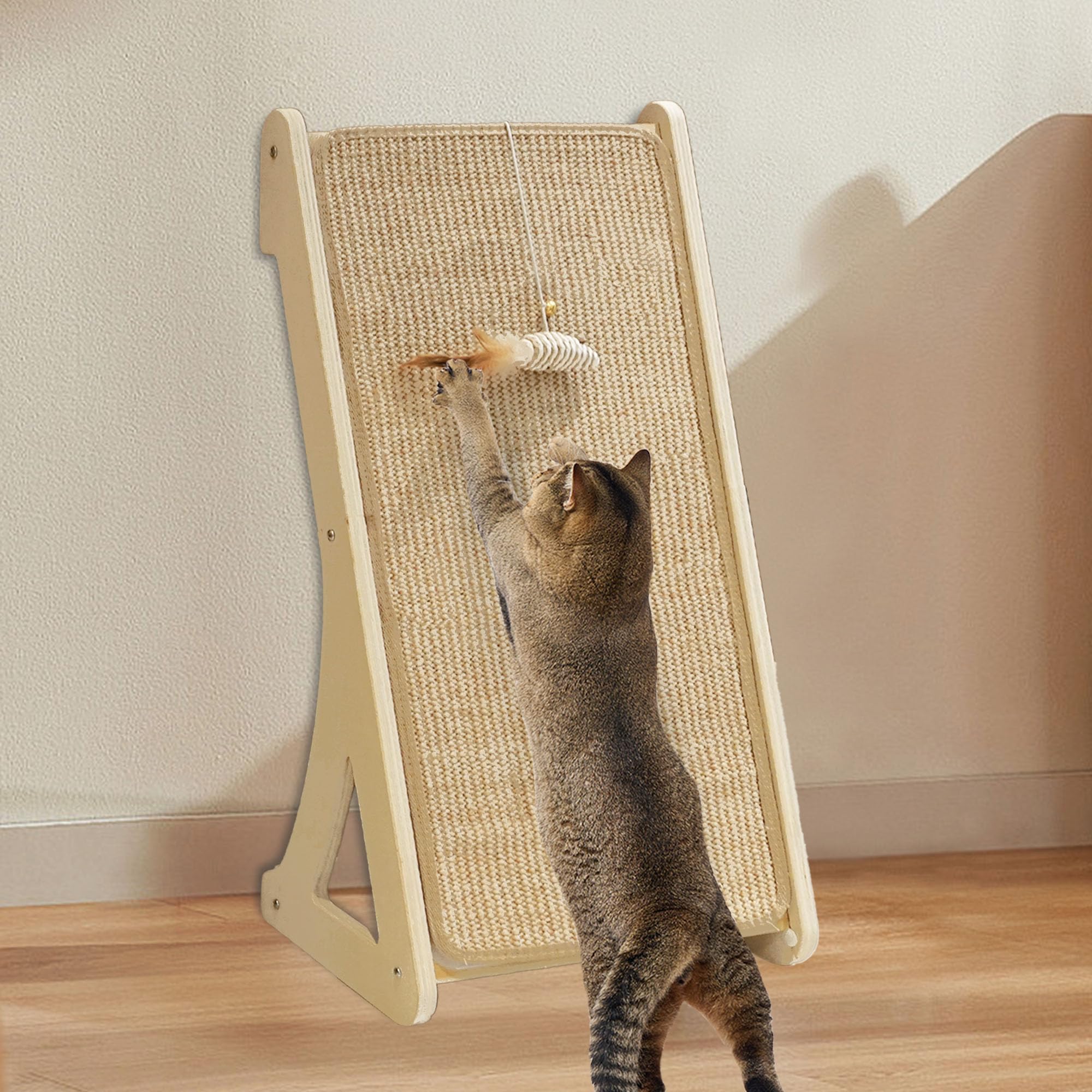 Amazon.com : VARLNALY L-Shape Cat Scratcher, 27 Inch Cat Scratching Pad ...