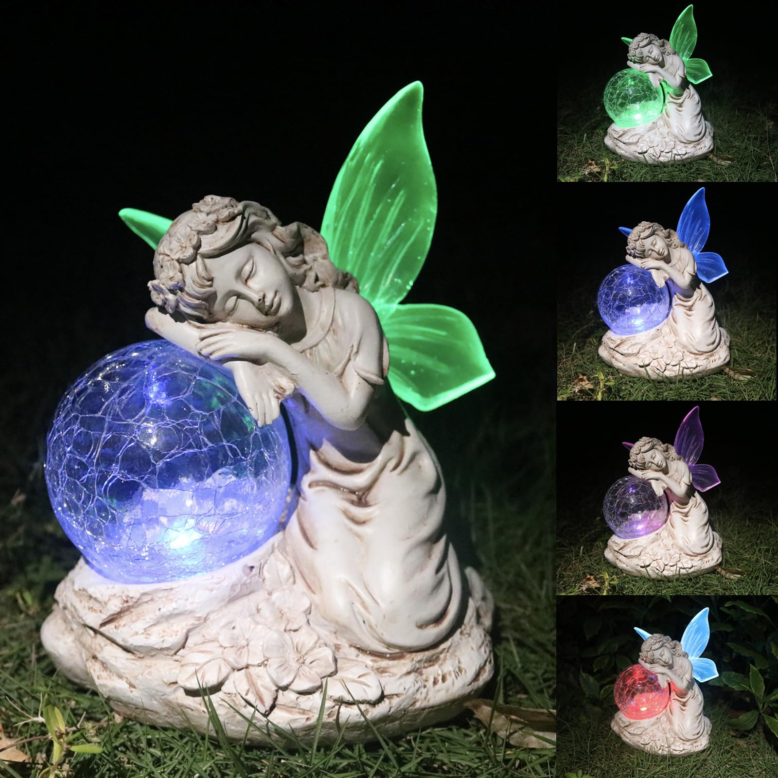 Solar Lighted Angel Outdoor Decoration NEW Angel Statues With Solar