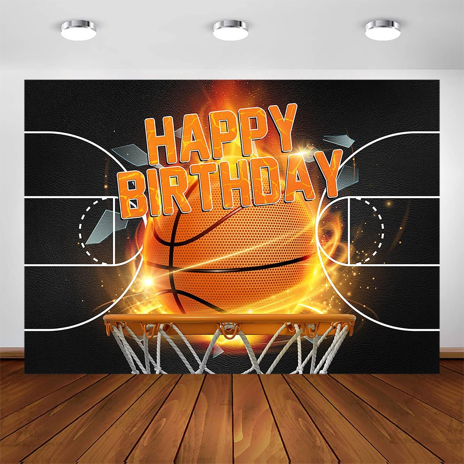 Amazon.com : Sensfun 7x5ft Basketball Birthday Backdrop Decorations ...