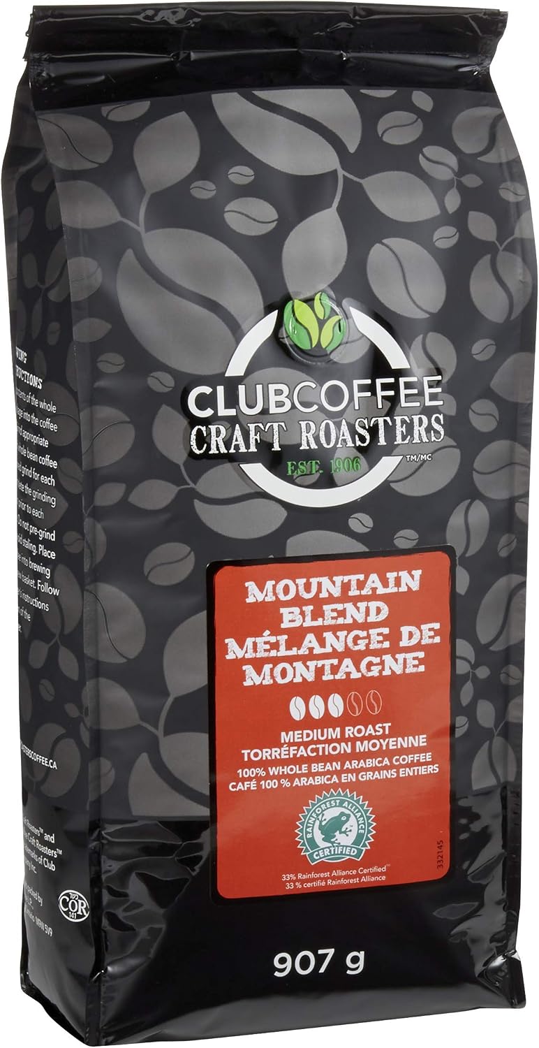 Club Coffee Craft Roasters Mountain Blend - Medium Roast Whole Bean ...