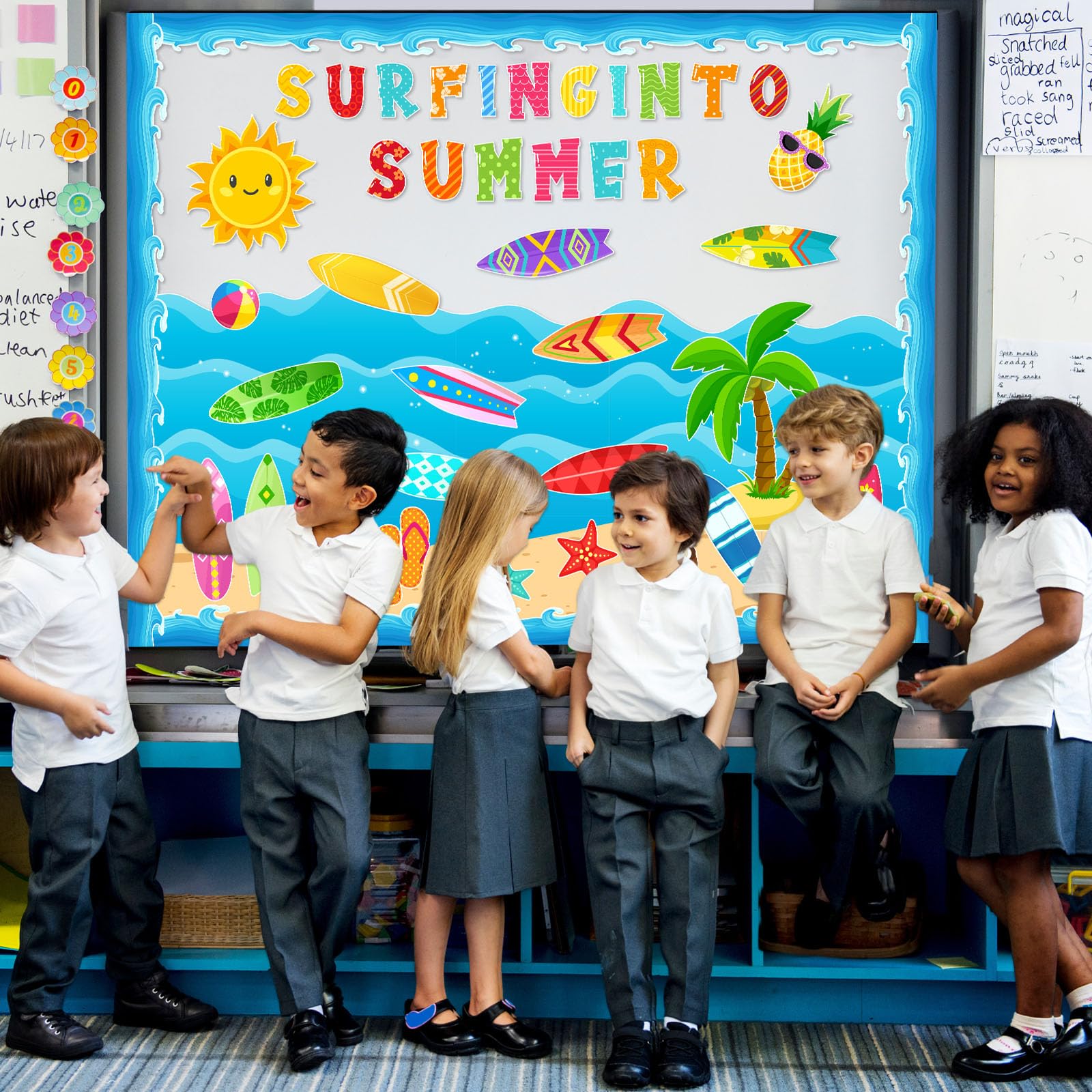 Snapklik.com : Pasimy Summer Bulletin Board Decorations Set Beach ...