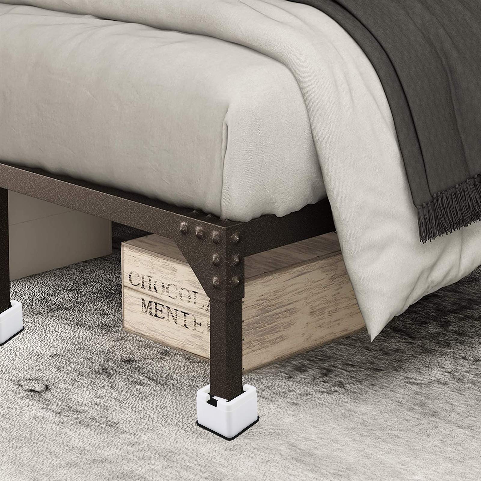 Snapklik.com : Stackable Bed And Furniture Risers 3 Inch Heavy Duty Bed ...
