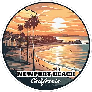 Amazon.com: Newport Beach California Sticker 4 Inch Ocean Coastal ...