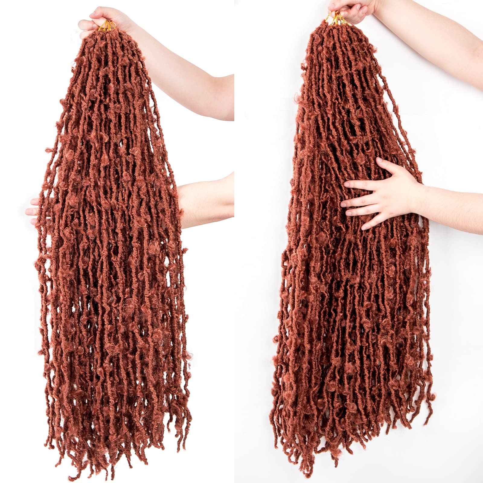 Buy 36 Inch Butterfly Locs Crochet Hair 350# 4 Packs Bob Butterfly Locs ...