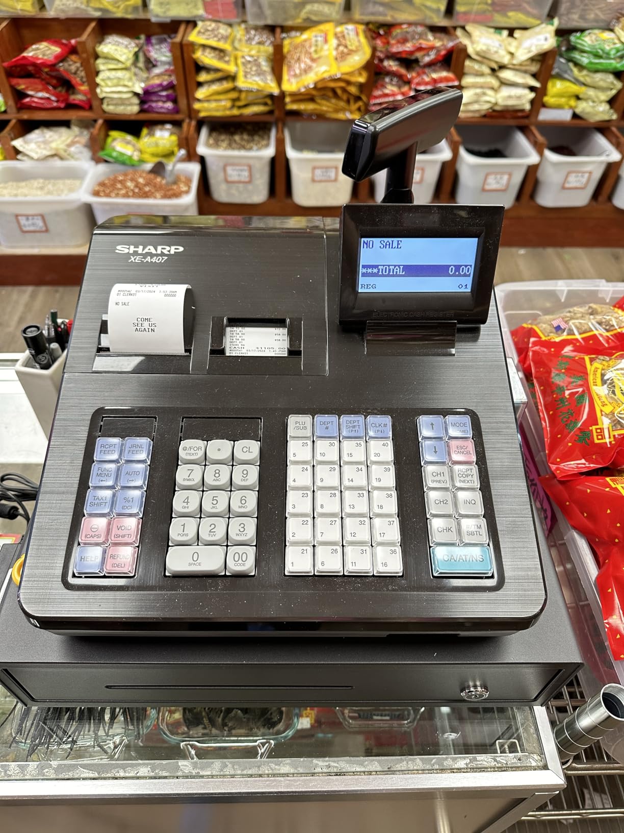 $21/mo - Finance Sharp XE-A407 Thermal - 99 DEPT Cash Register | Buy ...