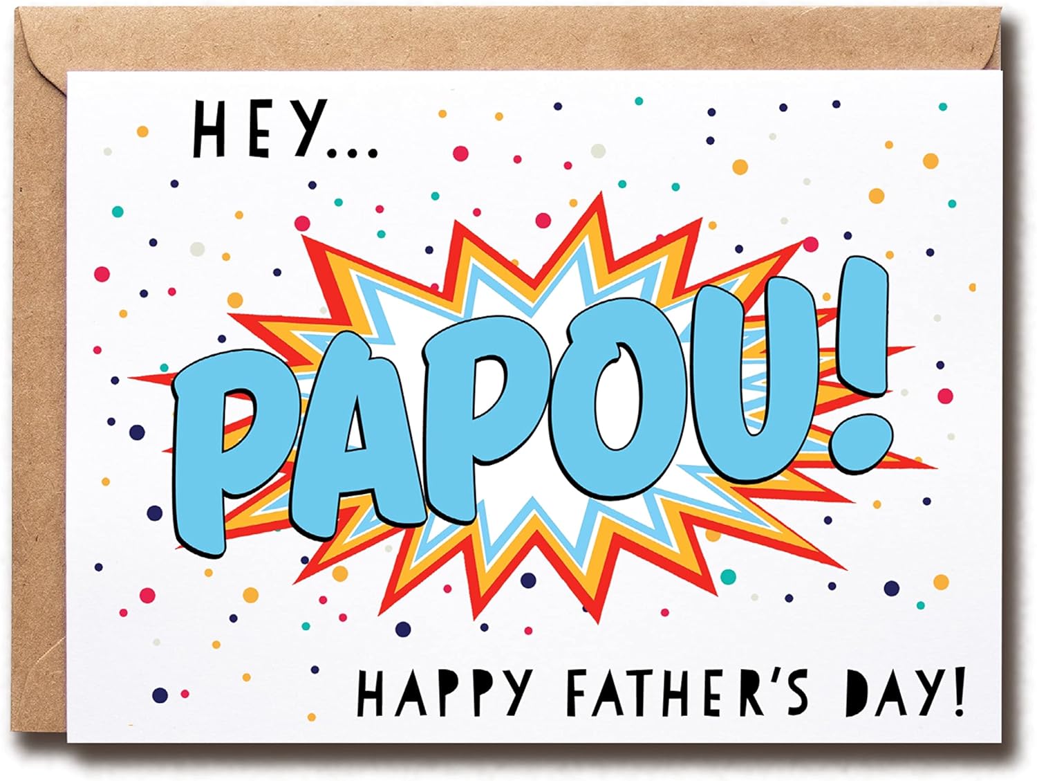 Amazon.com : QPTADesignGift Happy Father's Day Card - Hey Papou ...