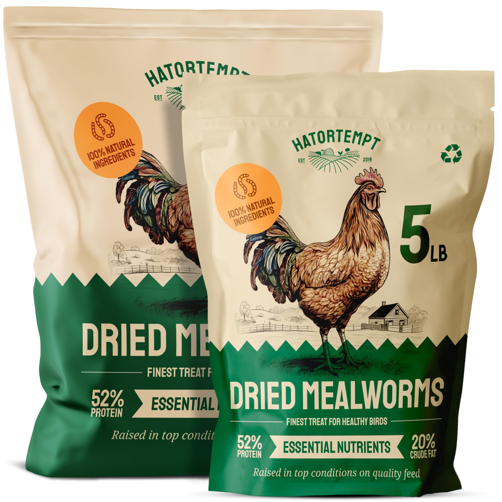 Non-GMO Dried Mealworms- 10lbs and 5 lbs (15 lbs) Bundle Kit, Premium ...