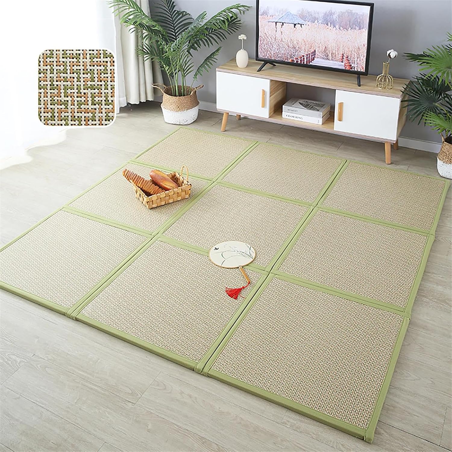 Amazon.com: XOOFMASS Summer Sleeping Mats Tatami Mat Rattan Japanese ...