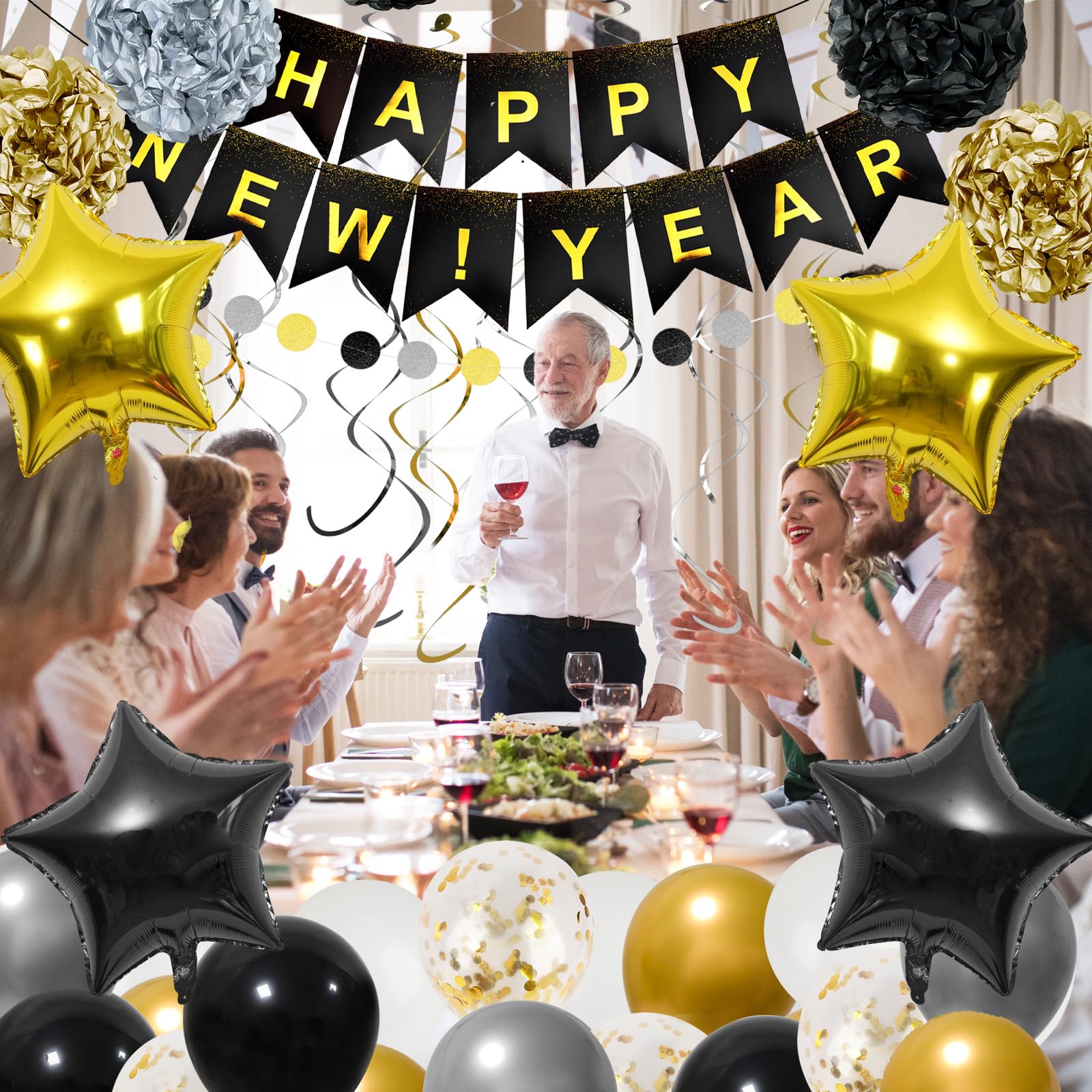 Snapklik.com : RUBFAC New Years Eve Party Supplies 2024, Happy New Year ...