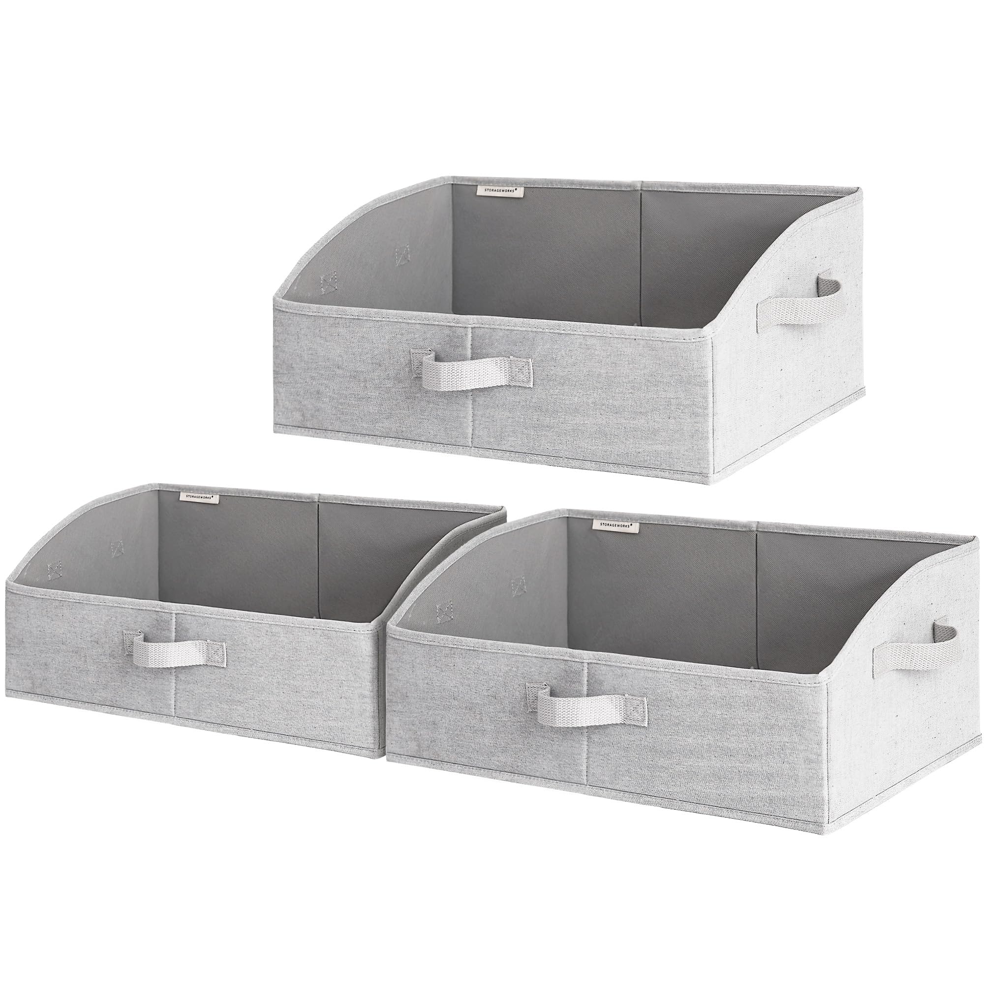 Amazon.com: StorageWorks Closet Storage Bins, Trapezoid Storage Box ...