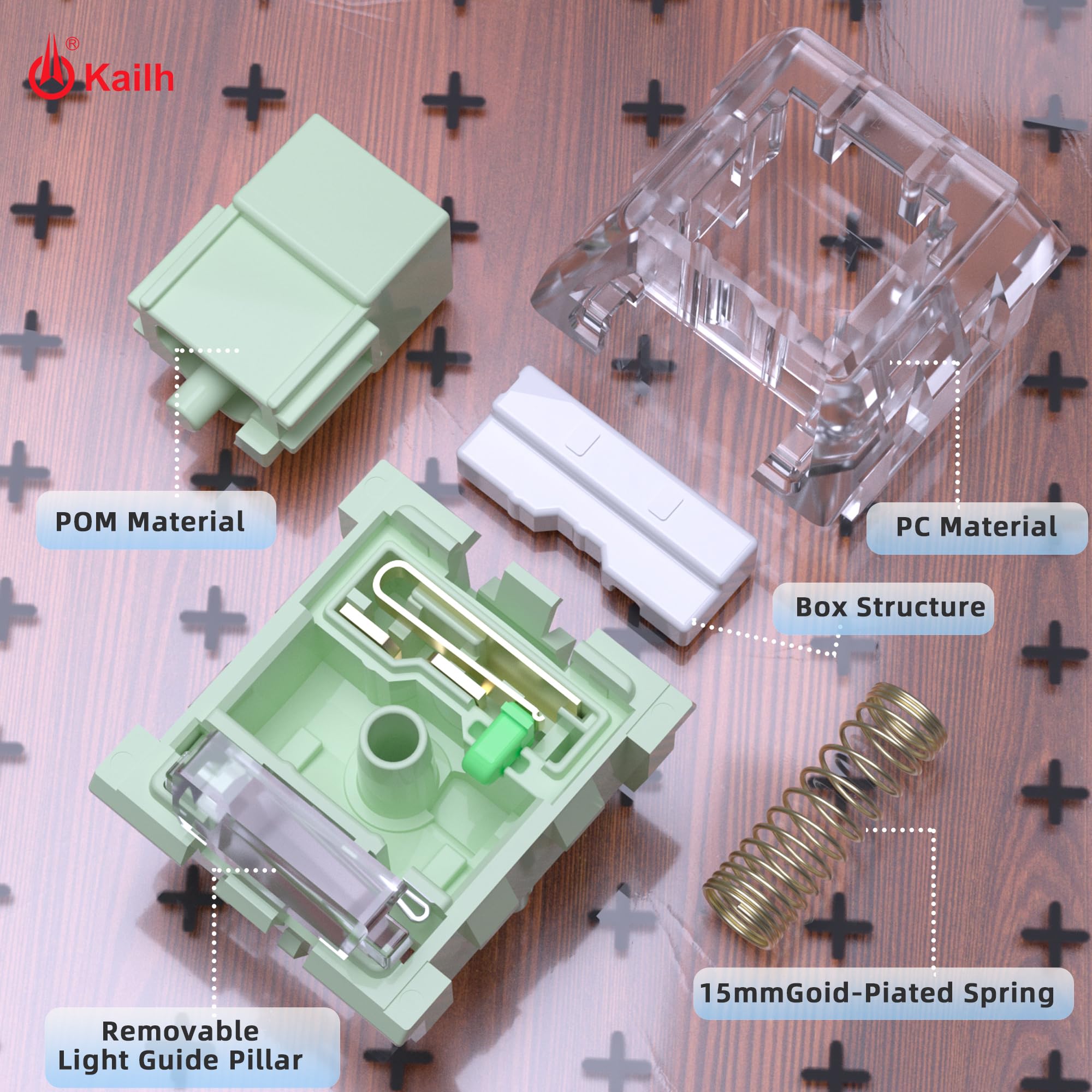 Snapklik.com : Mciepny Kailh Box Bamboo Clicky Keyboard Switch,3-pin ...