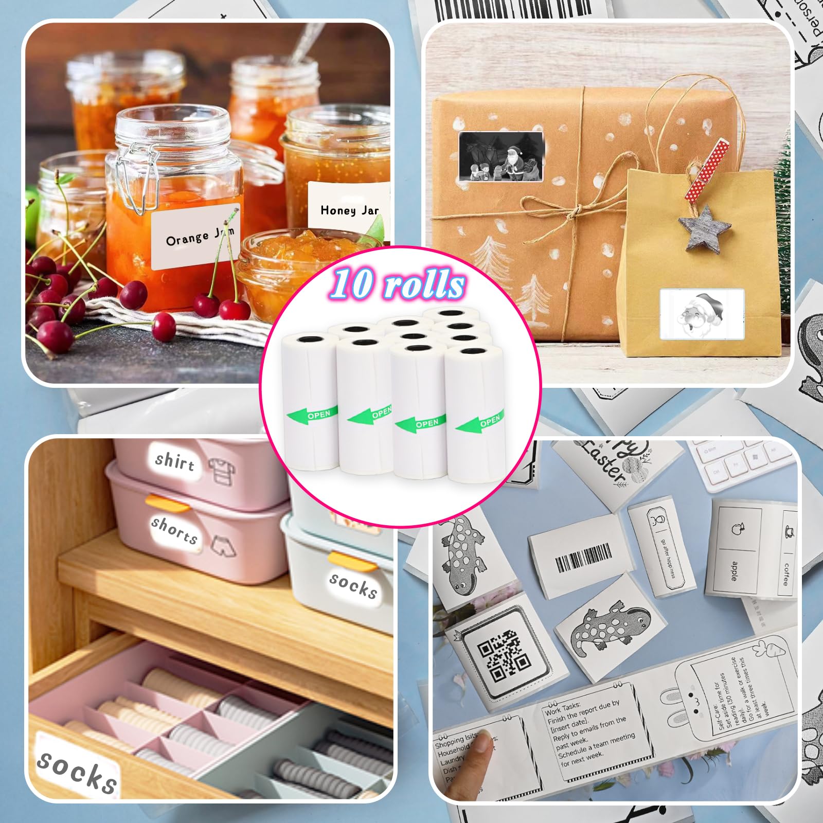 Thermal Paper For Kids Instant Print Cameras Thermal Printer Paper 10 ...