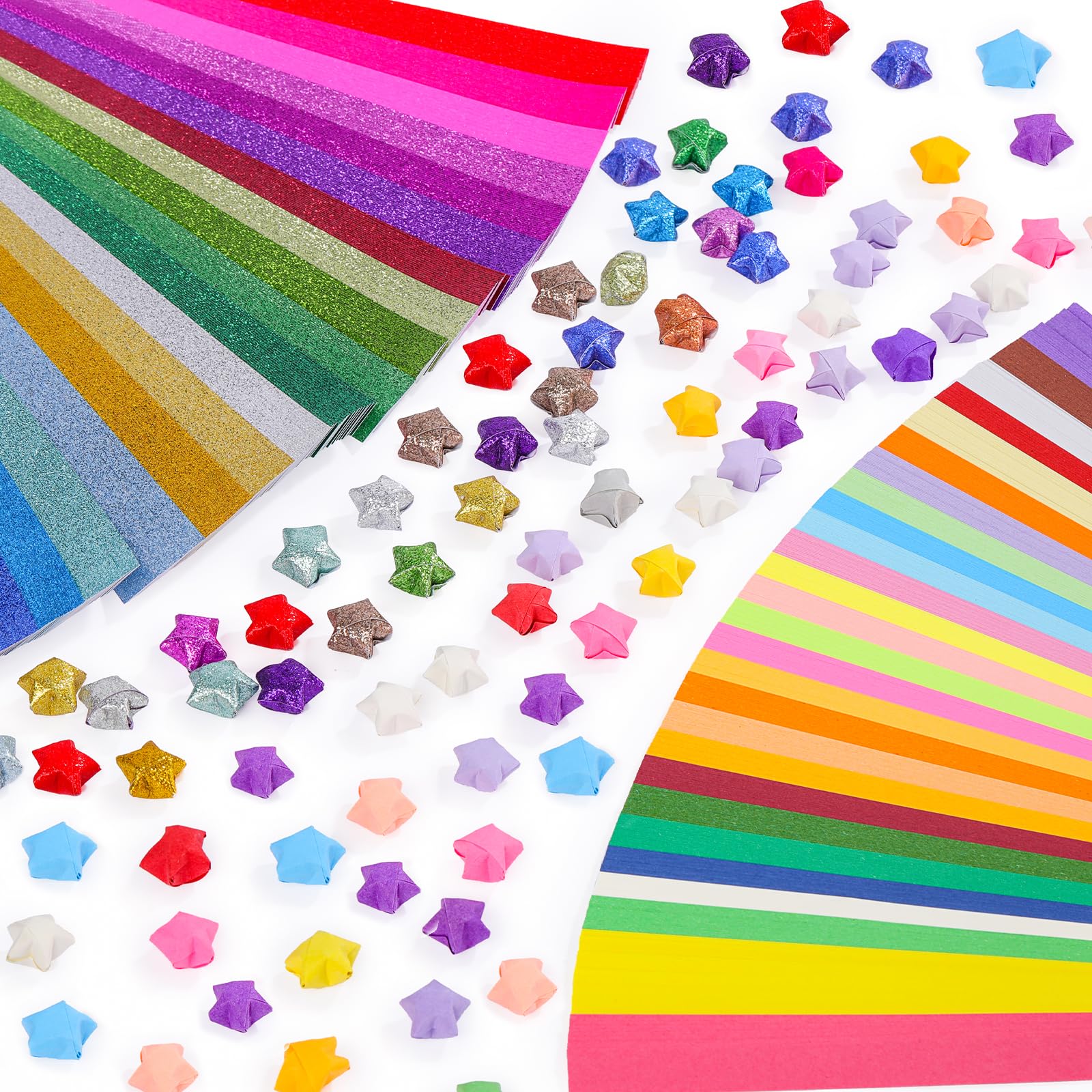 Snapklik.com : 900 Sheets Star Origami Paper Glitter Flash Star Paper ...