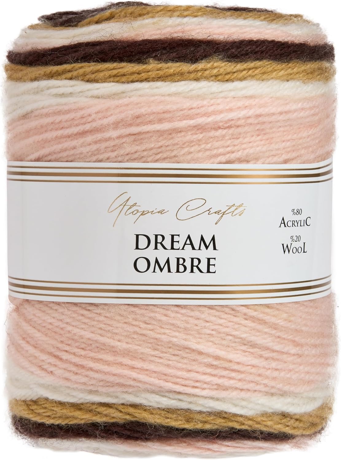 Utopia Crafts Dream Ombre Aran Multicolour Brushed Knitting and Crochet ...